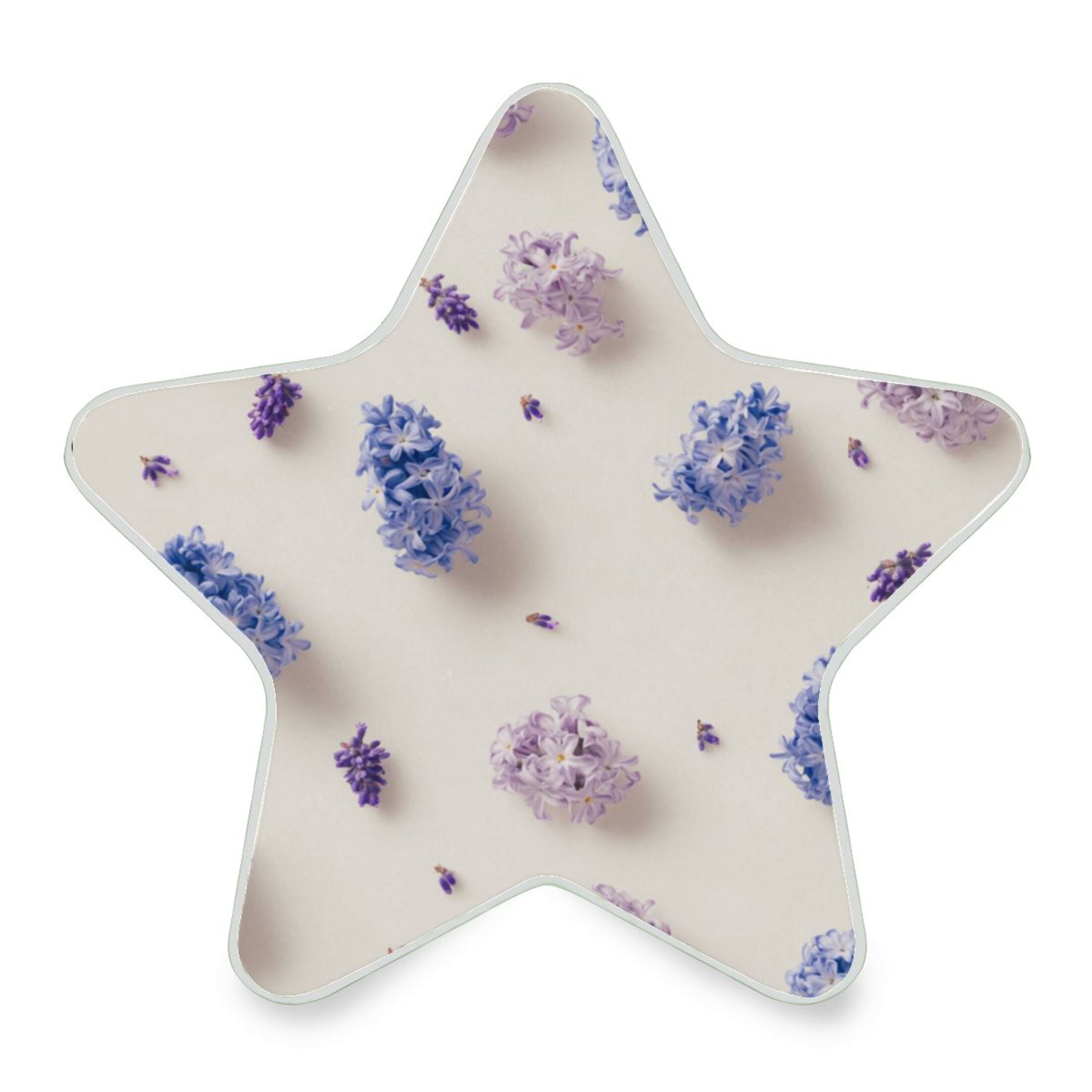 WOBOGO Purple Hyacinth Flowers LED Star Night Light 0.2 Watt Wall Plug ...