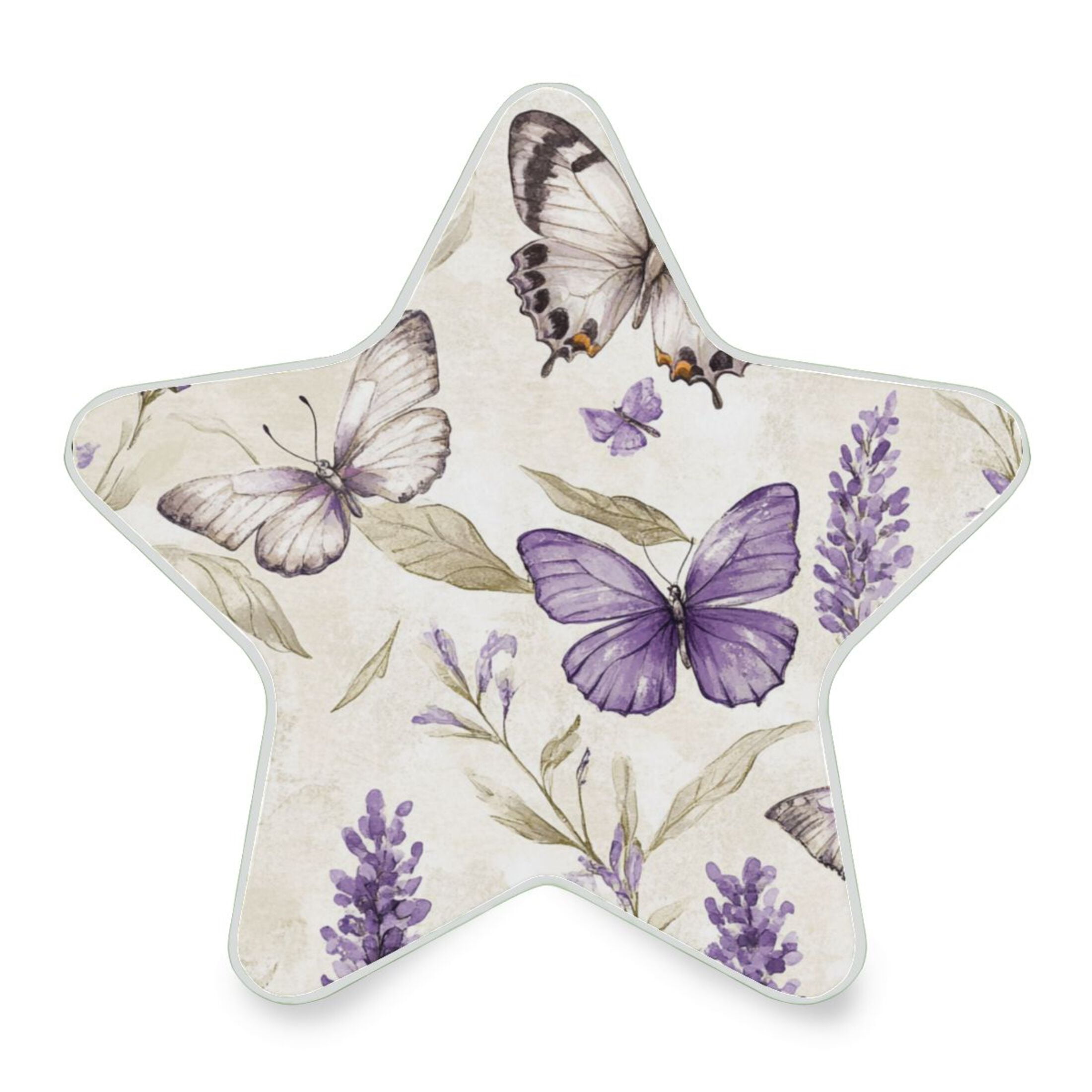 WOBOGO Purple Lavender and Butterfly LED Star Night Light 0.2 Watt Wall ...