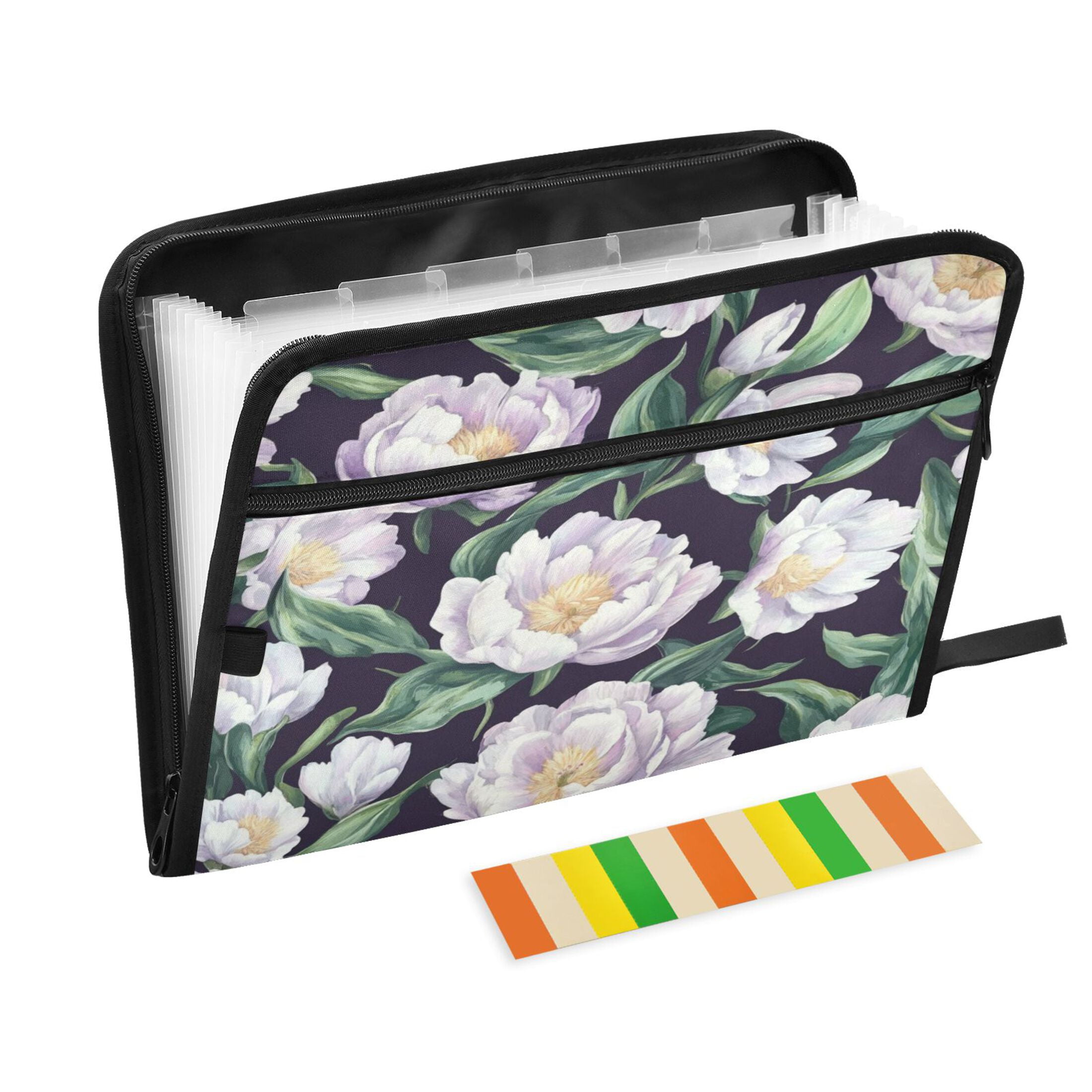 WOBOGO Purple Peony Expanding File Folder Letter Size Accordion Filing ...
