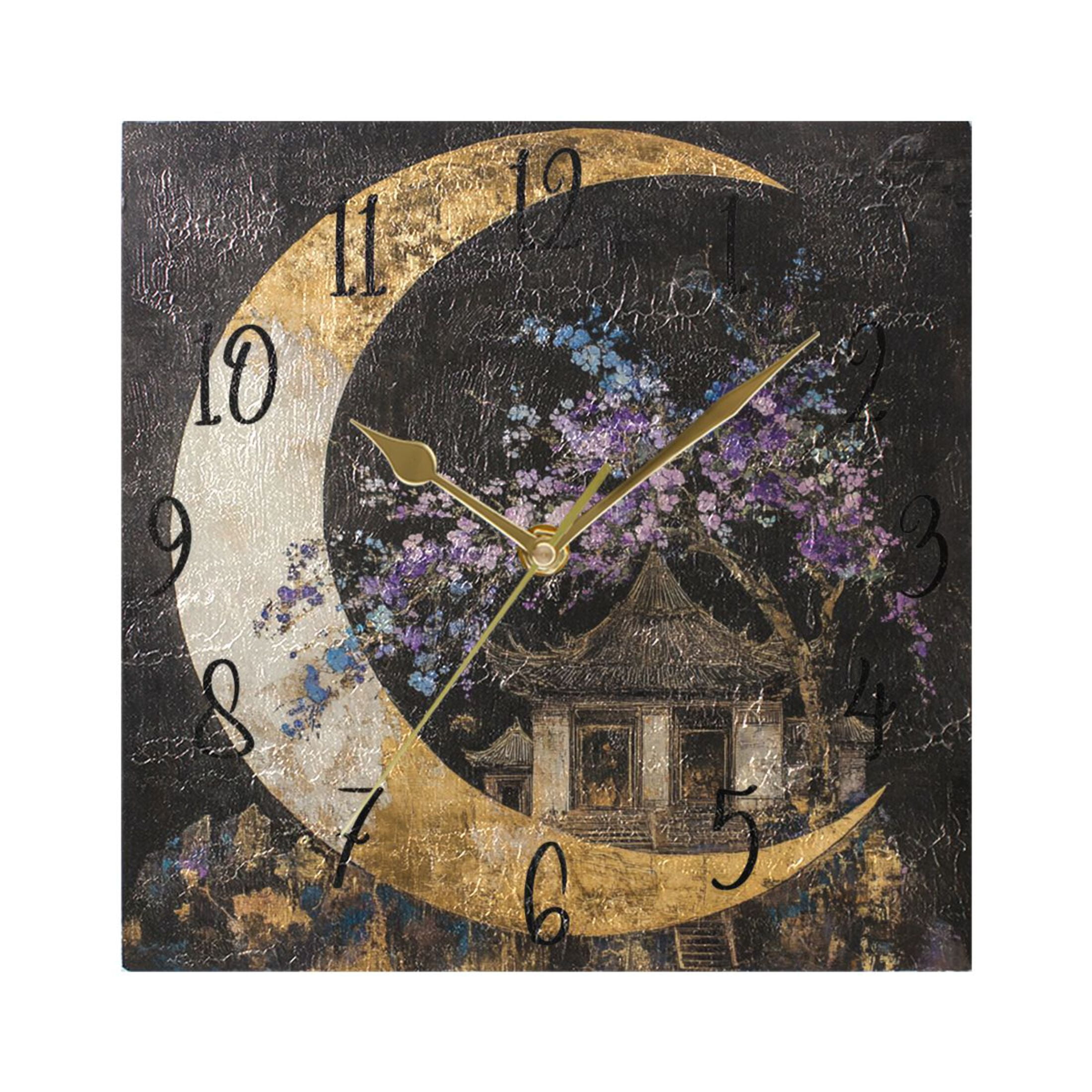 WOBOGO Quaint Building Wall Clock 7.78 Inch Battery Operated Silent ...