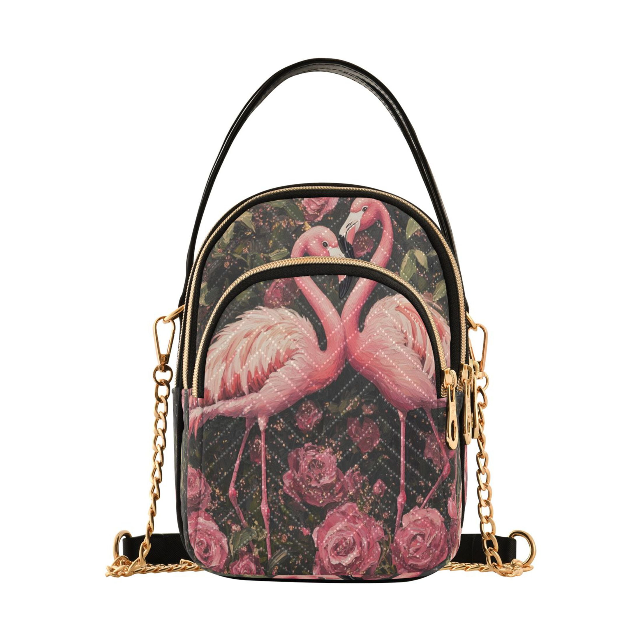 WOBOGO Ragged Pink Flamingos Ladies Chain Shoulder Bag Fashion Designer ...