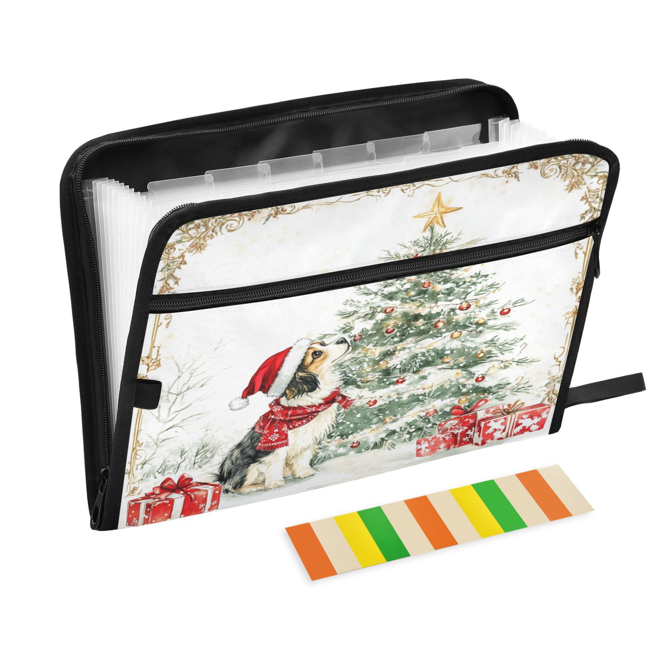 WOBOGO Red Hat Puppy Expanding File Folder Letter Size Accordion Filing ...