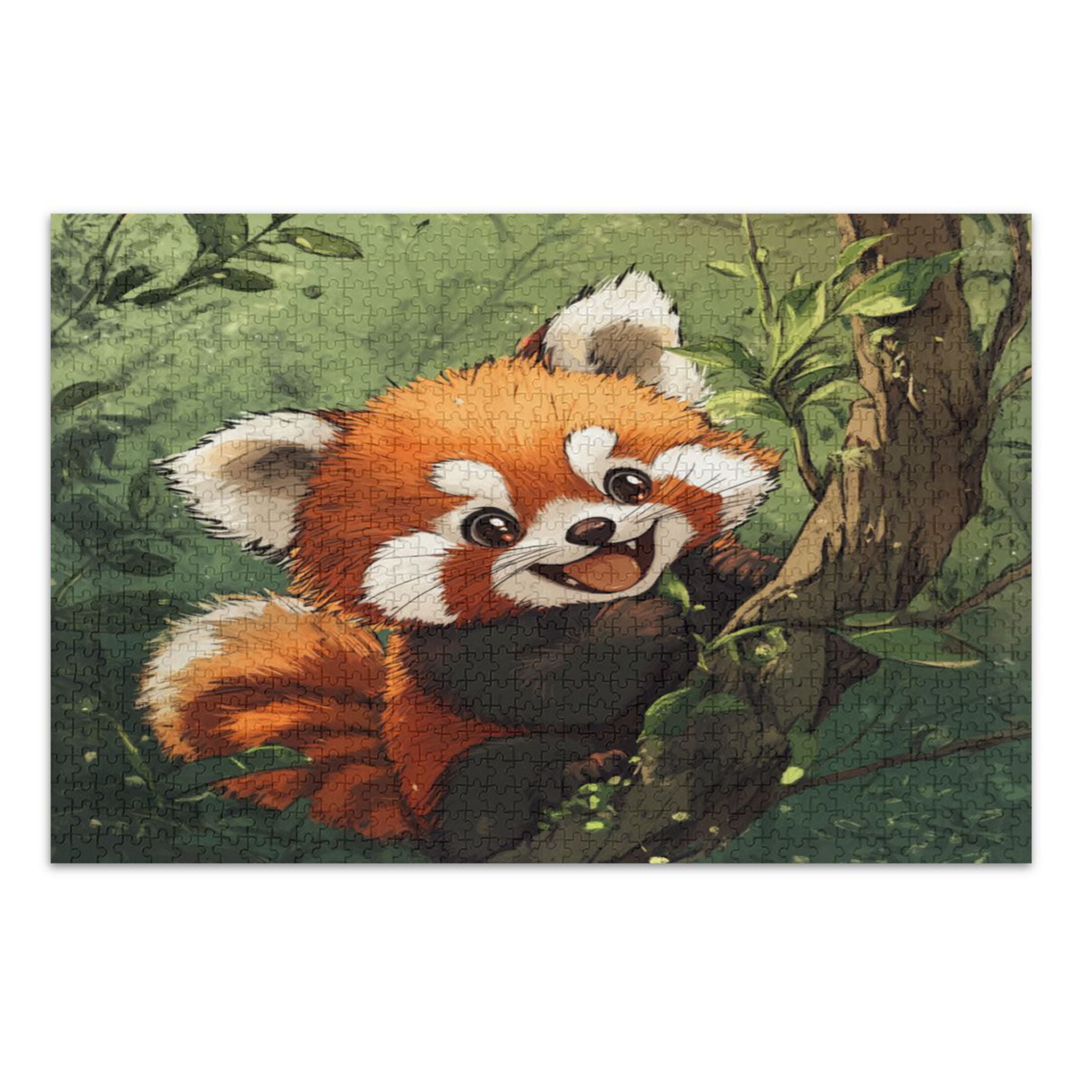 WOBOGO Red Panda Jigsaw Puzzle Challenge 1000 Piece Jigsaw Suitable for ...