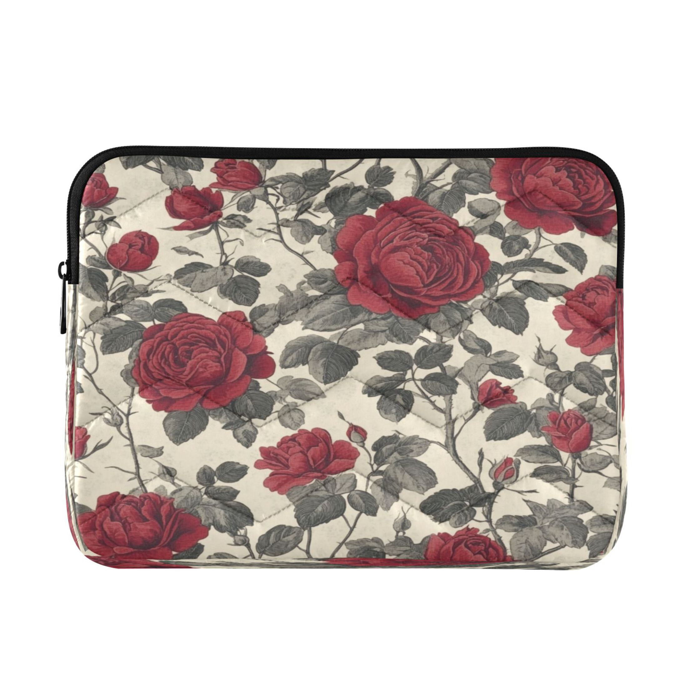 WOBOGO Red Rose Laptop Sleeve 13.4 inch Lightweight Zipper Design Soft ...