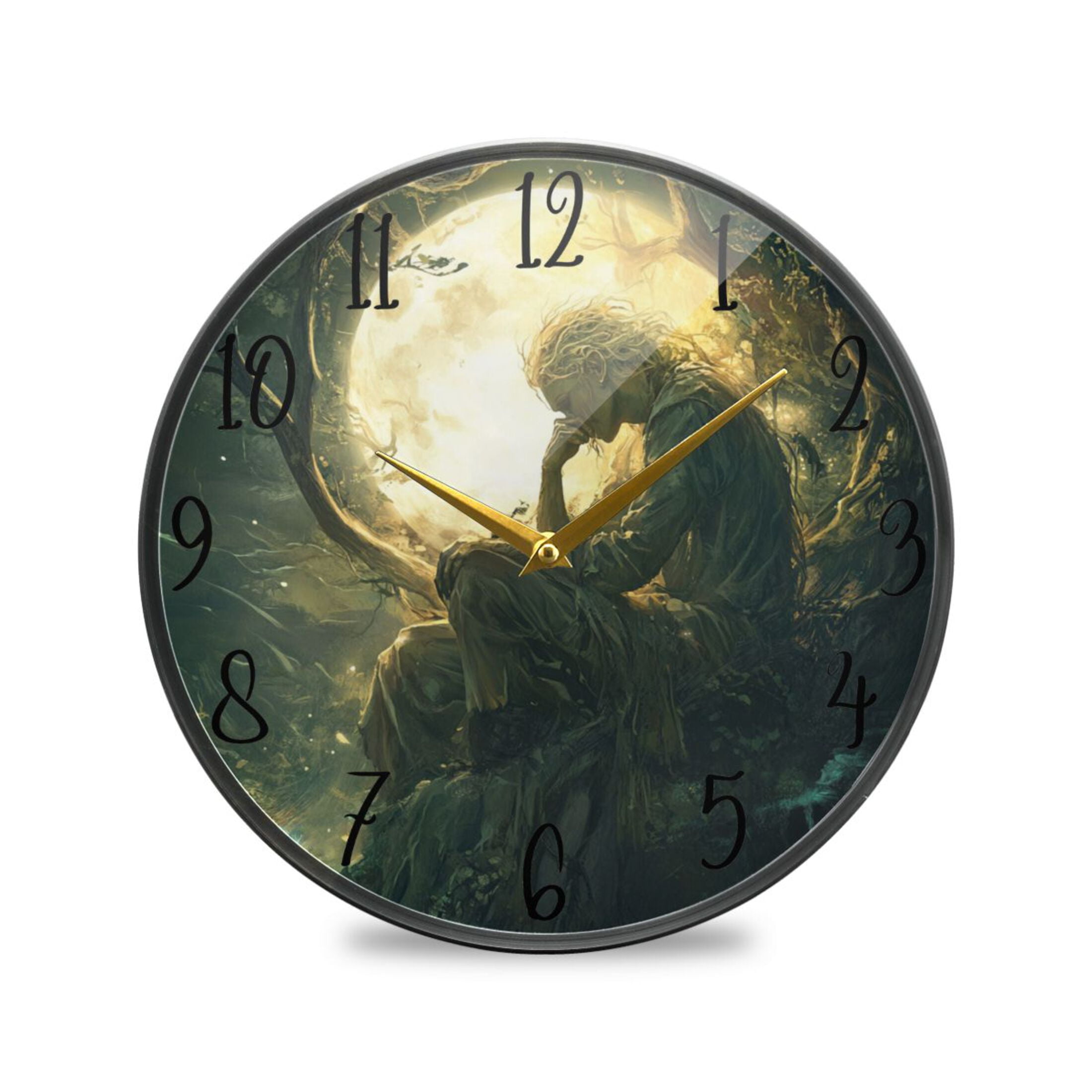 WOBOGO Reflections under The Moon Acrylic Wall Clock Battery Operated ...
