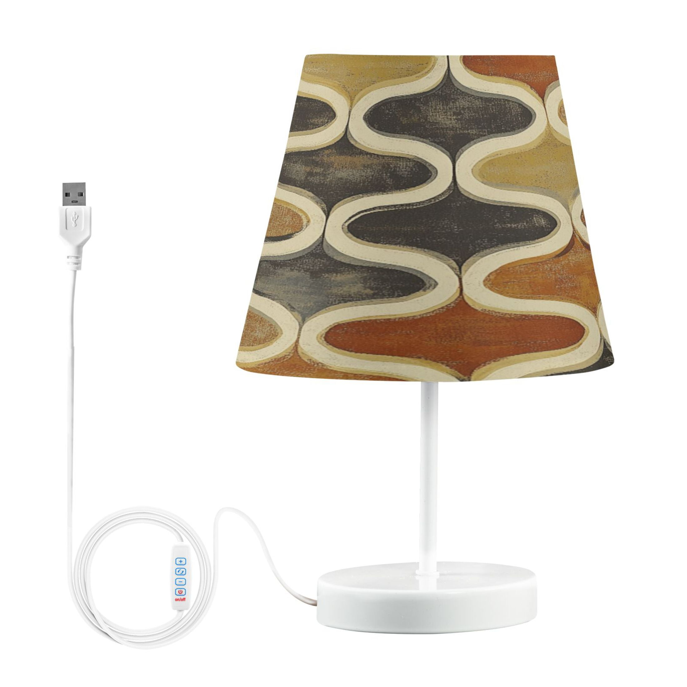 WOBOGO Retro Carpet Table Lamps Bedroom 3-Speed Dimmable Farm Style ...