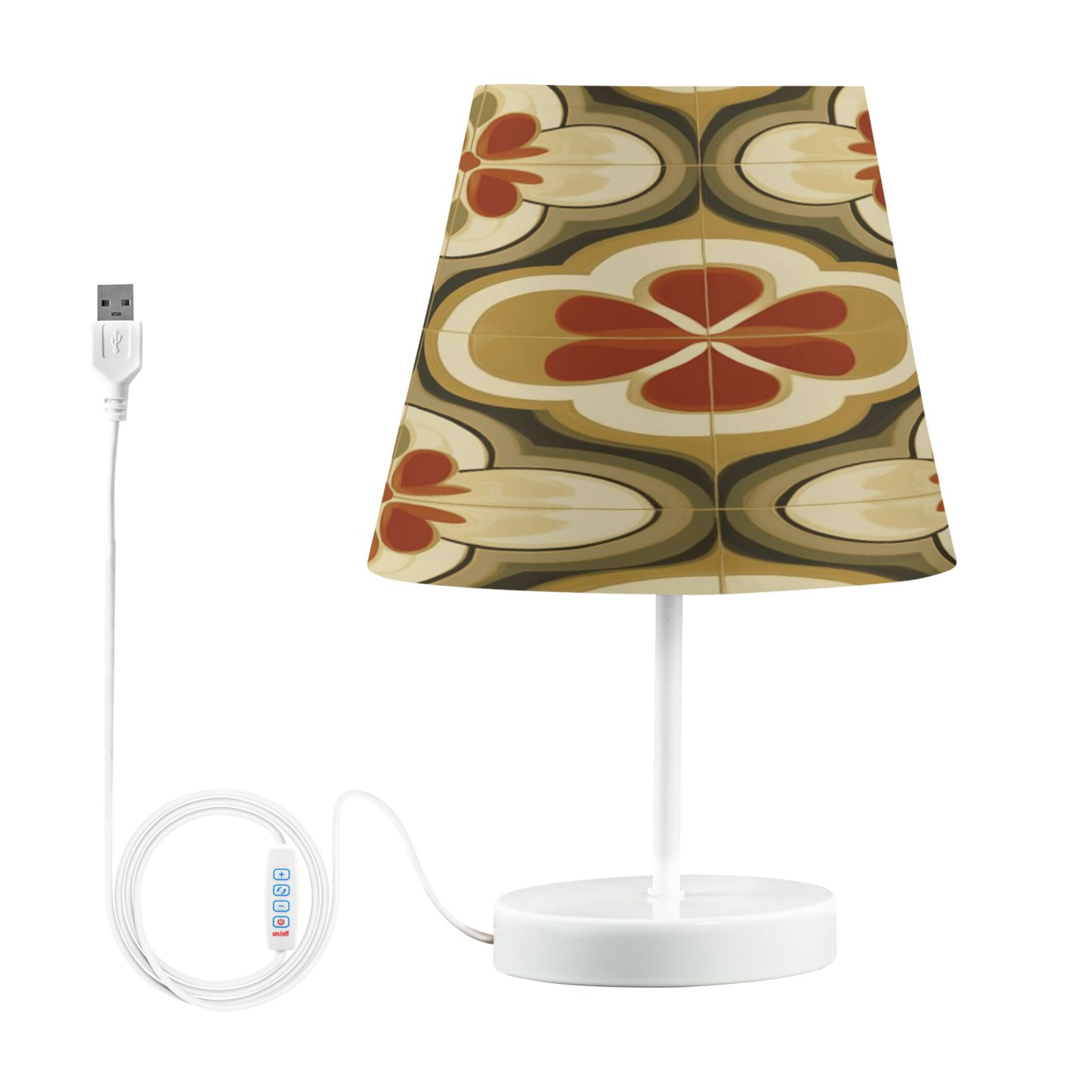 WOBOGO Retro Carpet Table Lamps Bedroom 3-Speed Dimmable Farm Style ...
