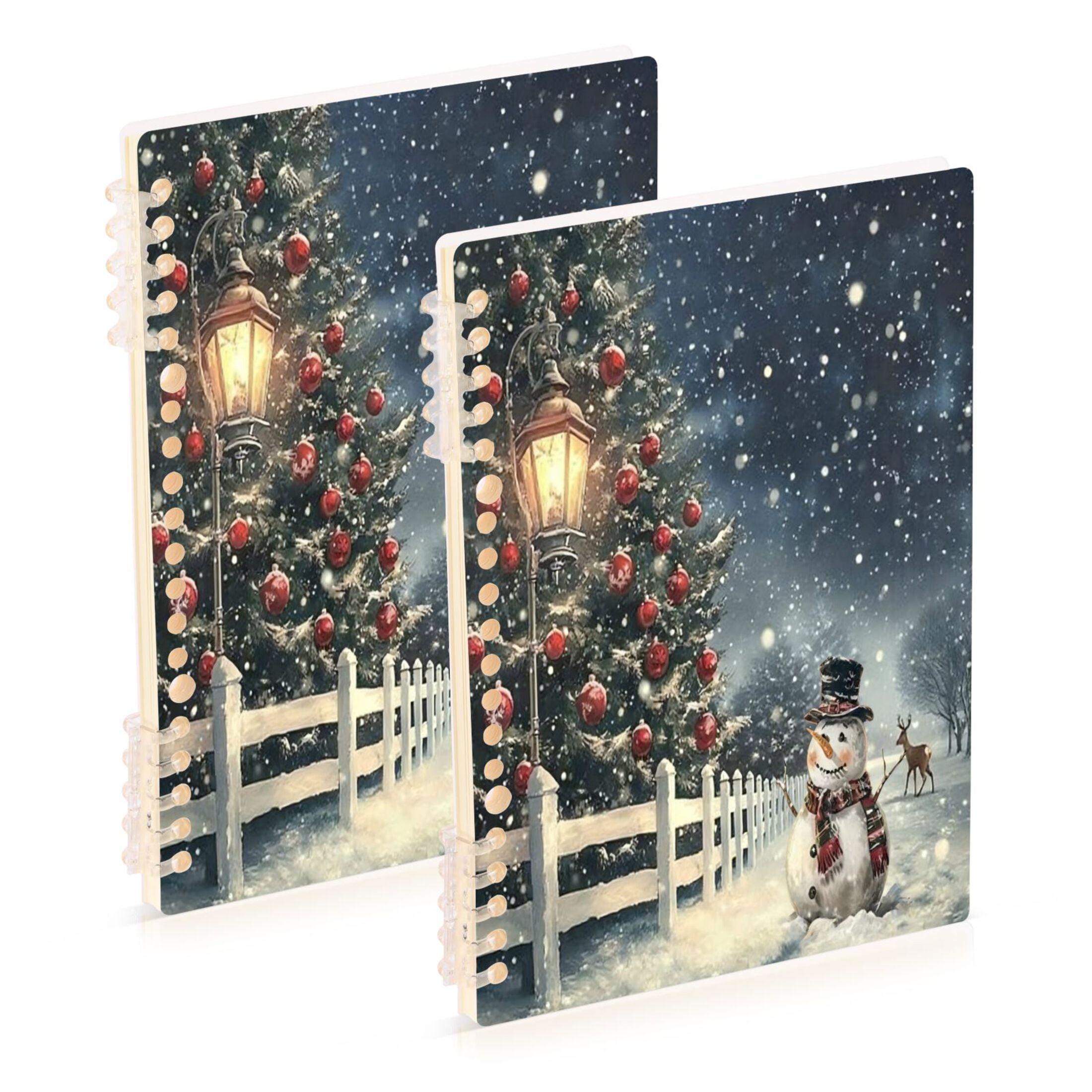 WOBOGO Roadside Snowman Notebook College Horizontal Grid Paper Ink ...