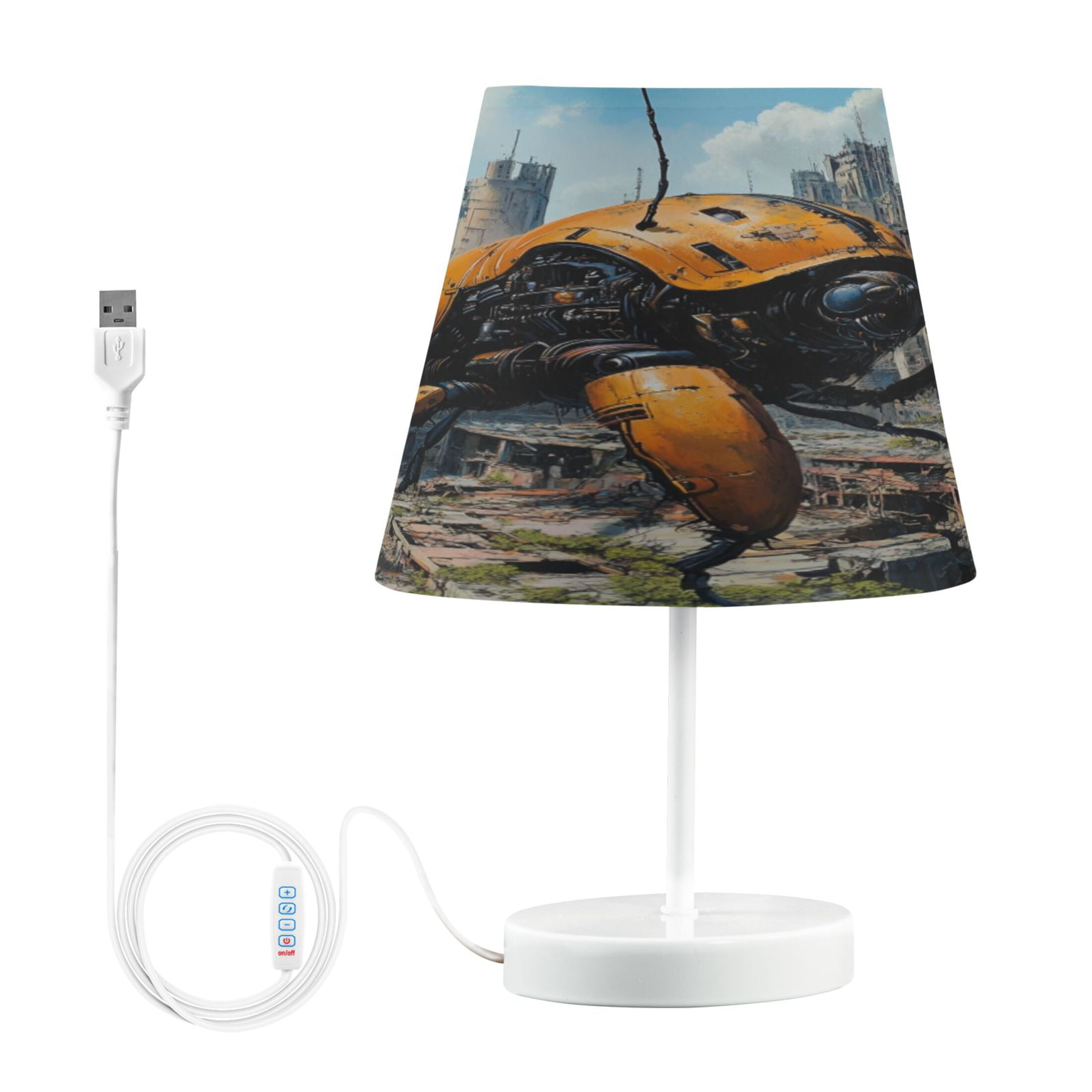 WOBOGO Robotic Insects Table Lamps Bedroom 3-Speed Dimmable Farm Style ...