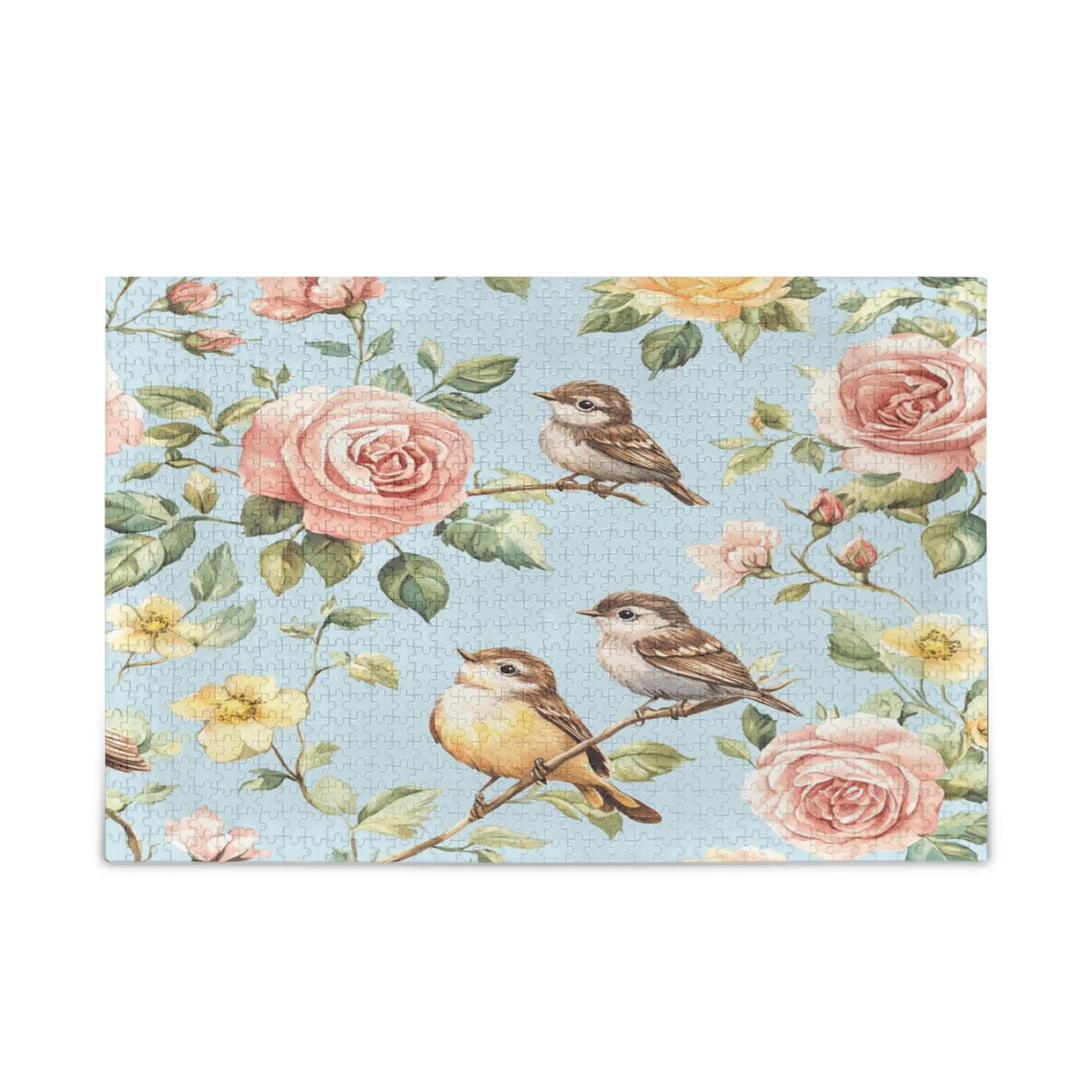 WOBOGO Rose Sparrow Drawing Puzzle Challenge 1000 Piece Jigsaw Suitable ...