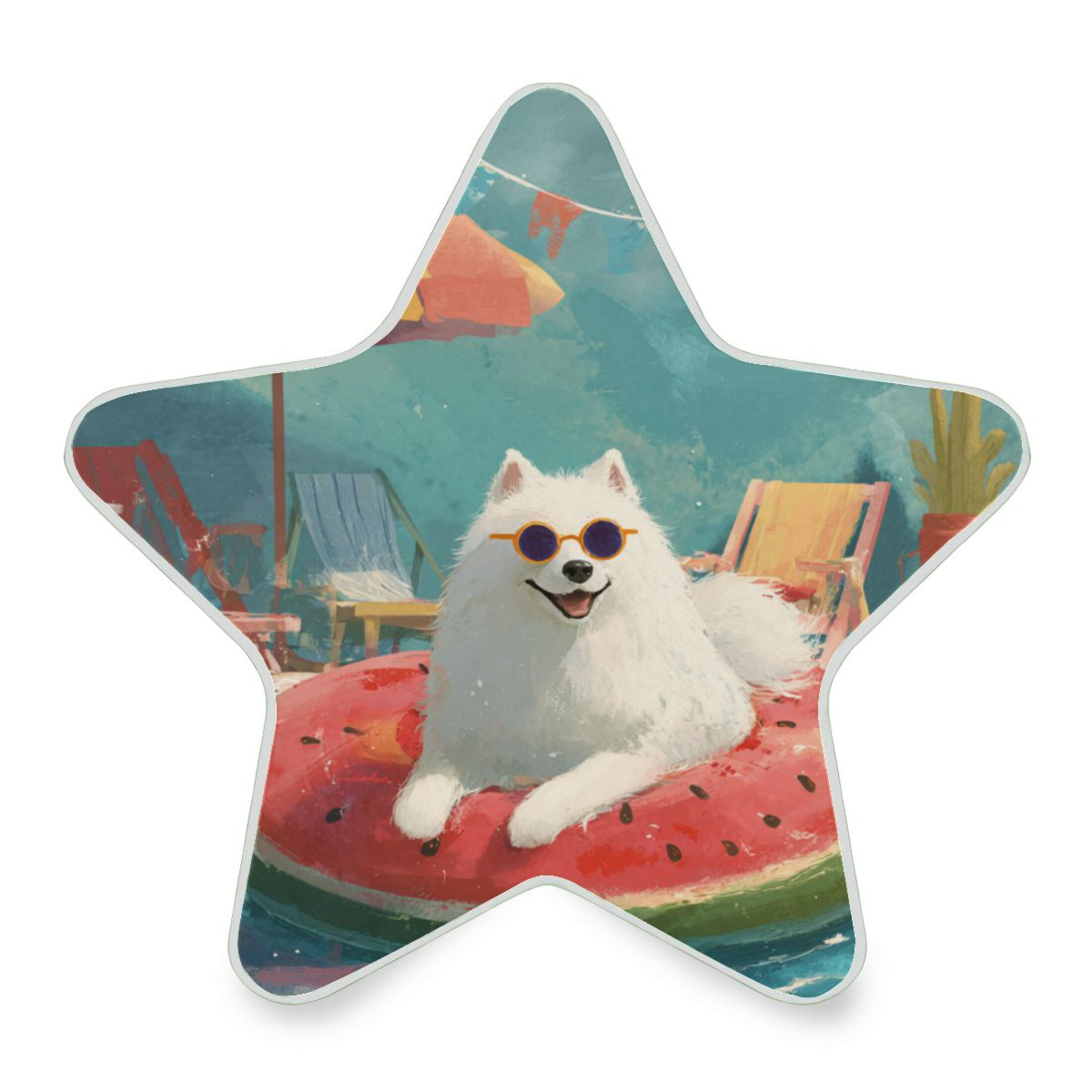 WOBOGO Samoyed Dog LED Star Night Light 0.2 Watt Wall Plug Dusk to Dawn ...