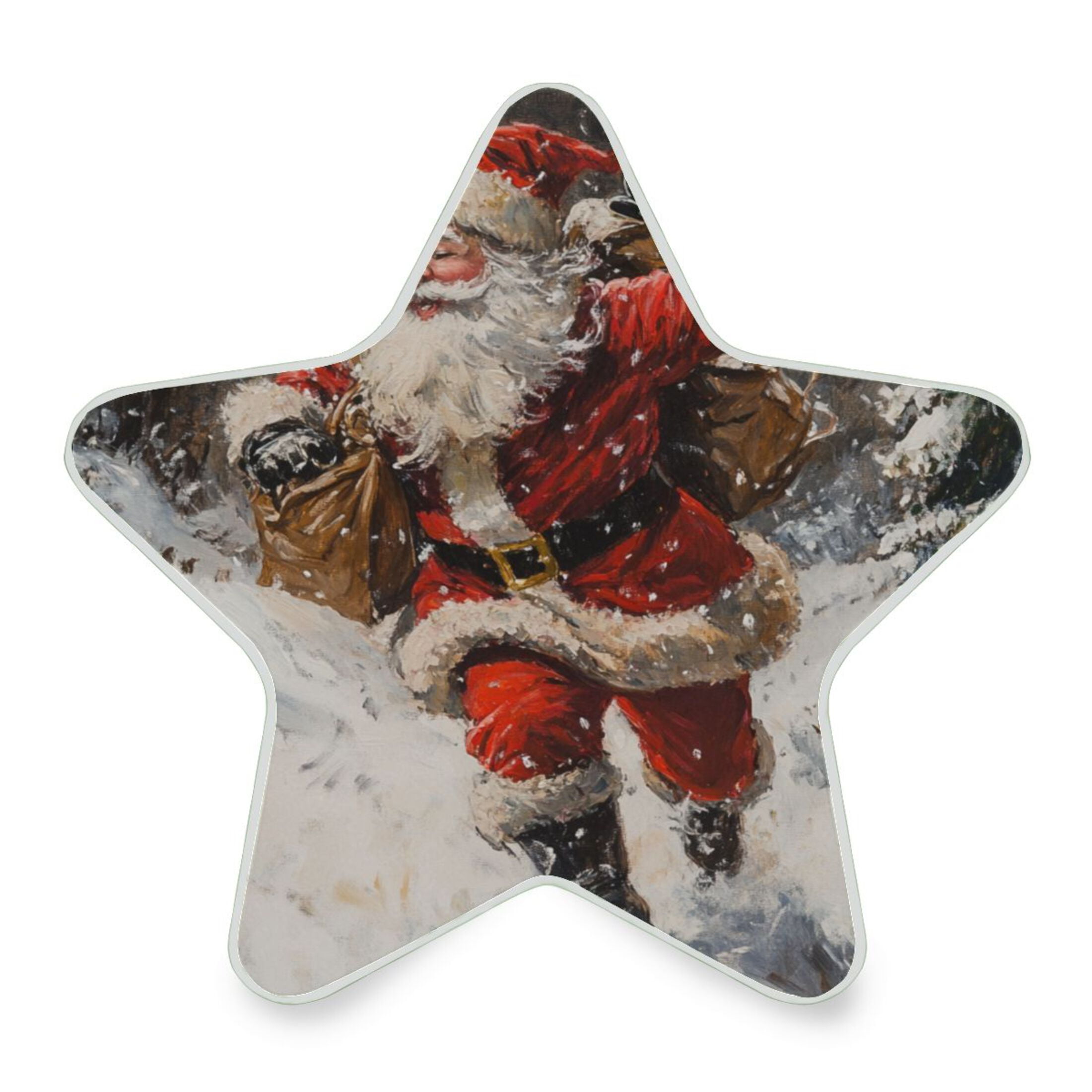 WOBOGO Santa Claus Delivers Gifts in The Snow LED Star Night Light 0.2 ...