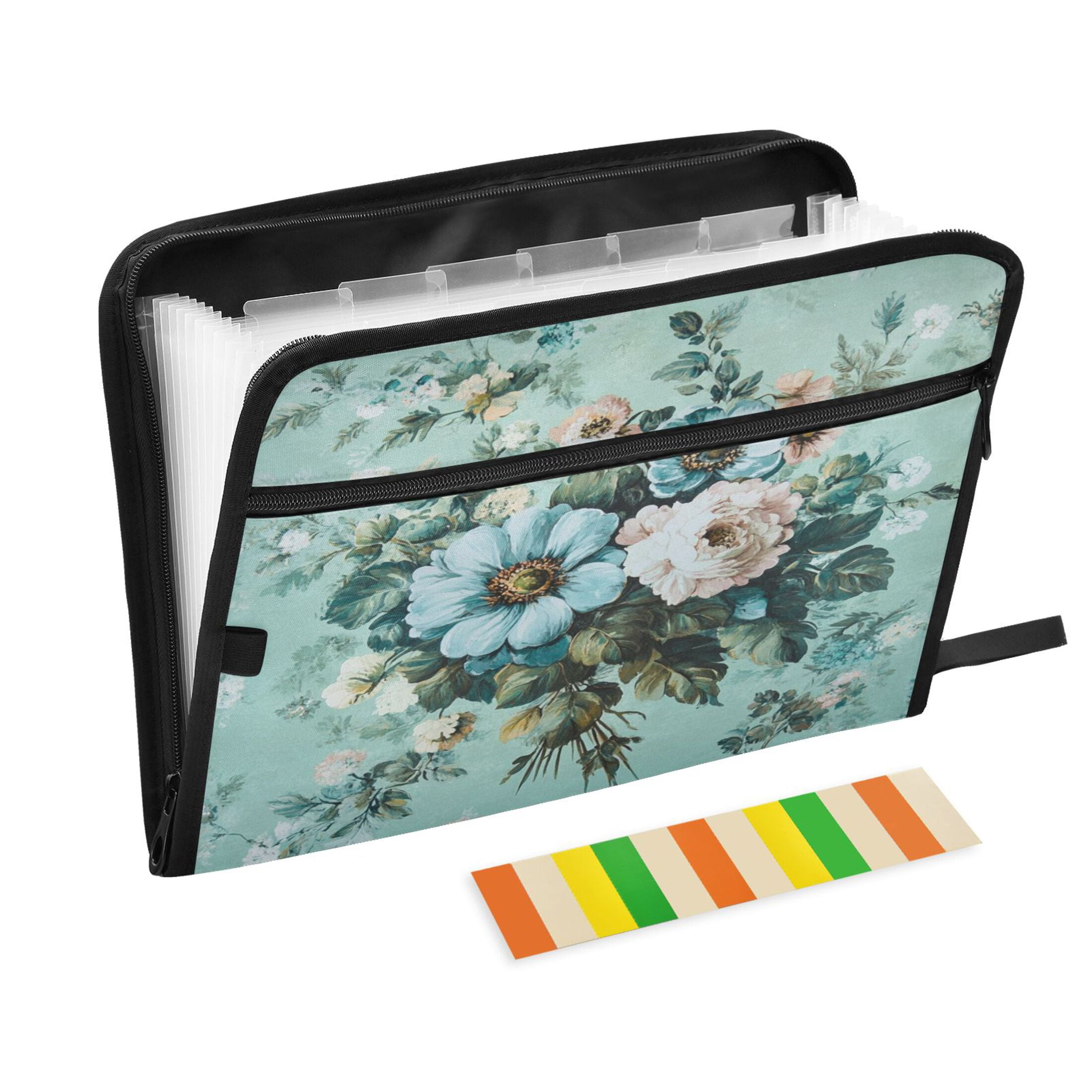 WOBOGO Shabby Chic Bouquet Expanding File Folder Letter Size Accordion ...