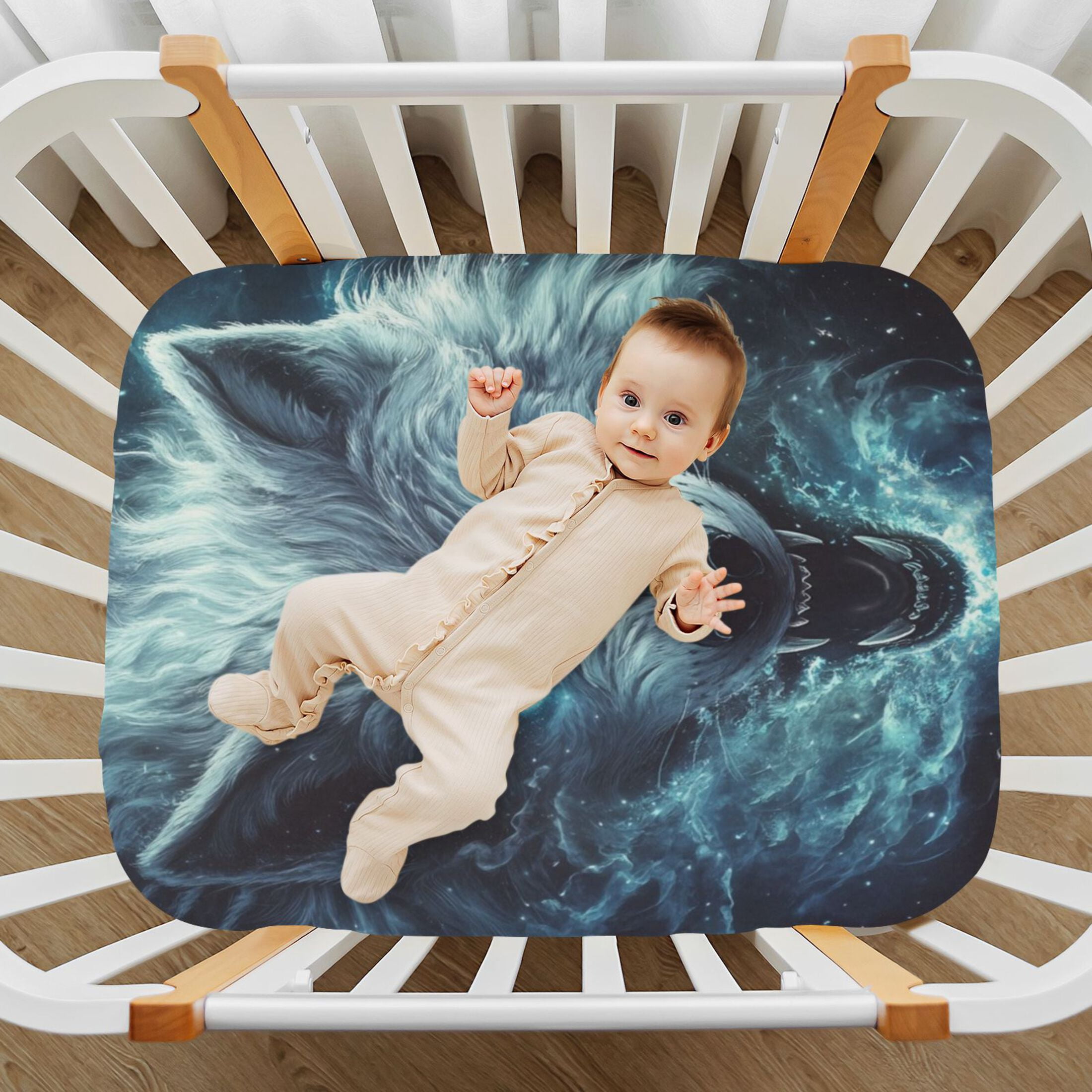 WOBOGO Show Ferocity Wolf Baby Crib Sheets Super Soft Microfiber ...