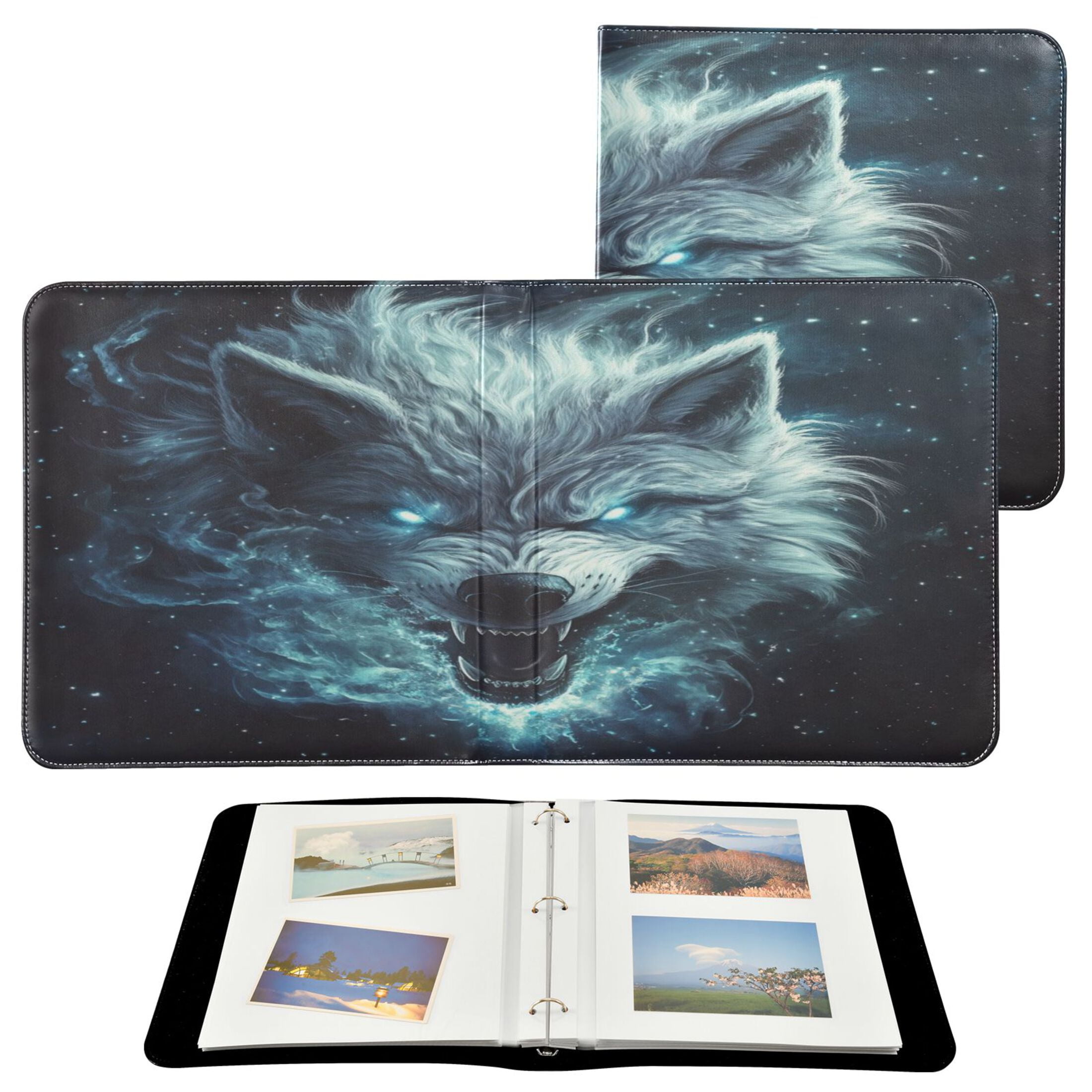 WOBOGO Show Ferocity Wolf Photo Albums 20 Pages Large Capacity DIY Self ...