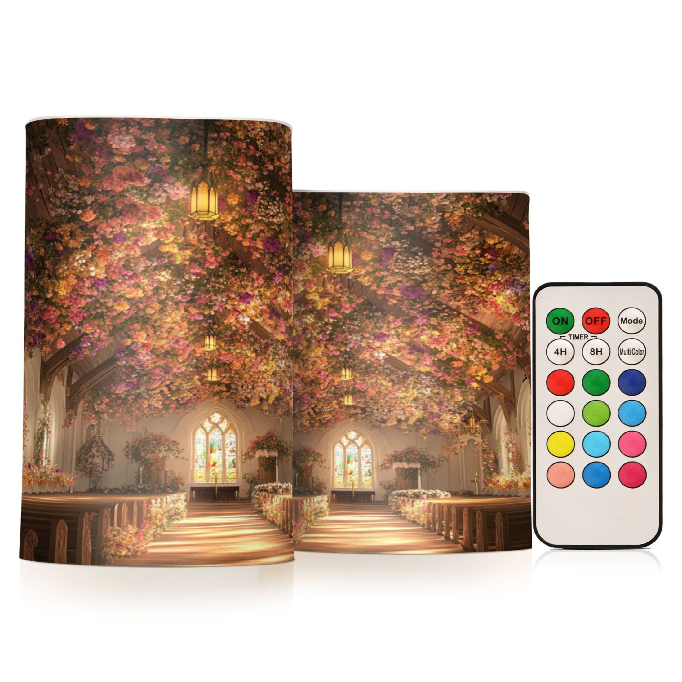 WOBOGO Size Combo Candle Flickering Flameless with Remote Control and ...