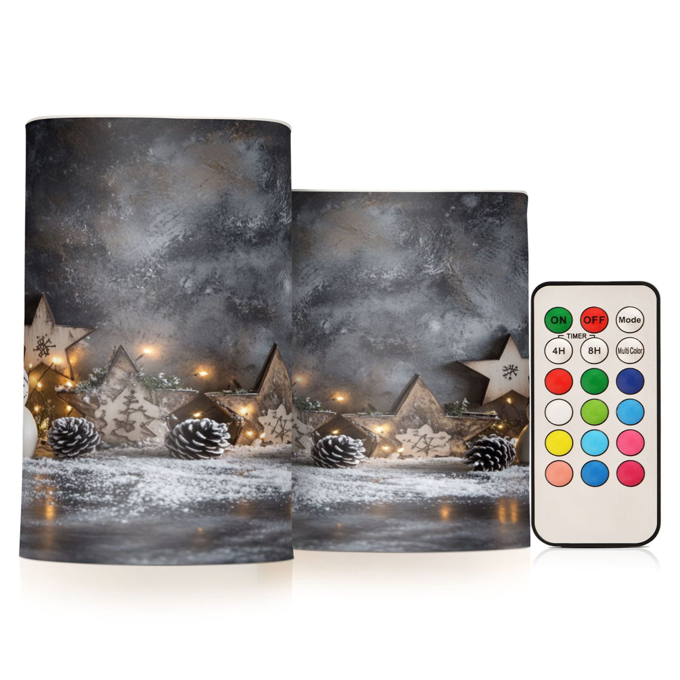 WOBOGO Size Combo Candle Flickering Flameless with Remote Control and ...