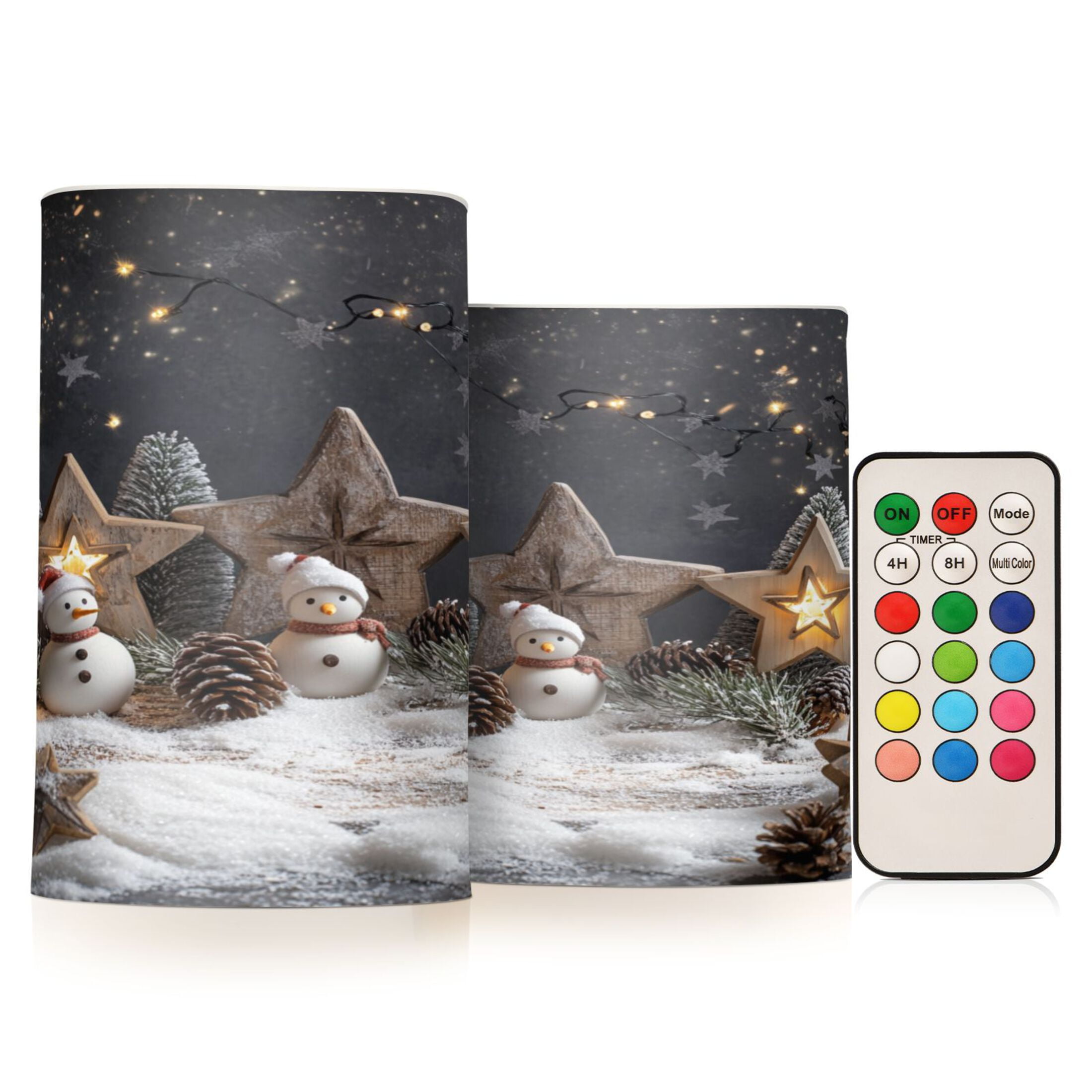 WOBOGO Size Combo Candle Flickering Flameless with Remote Control and ...