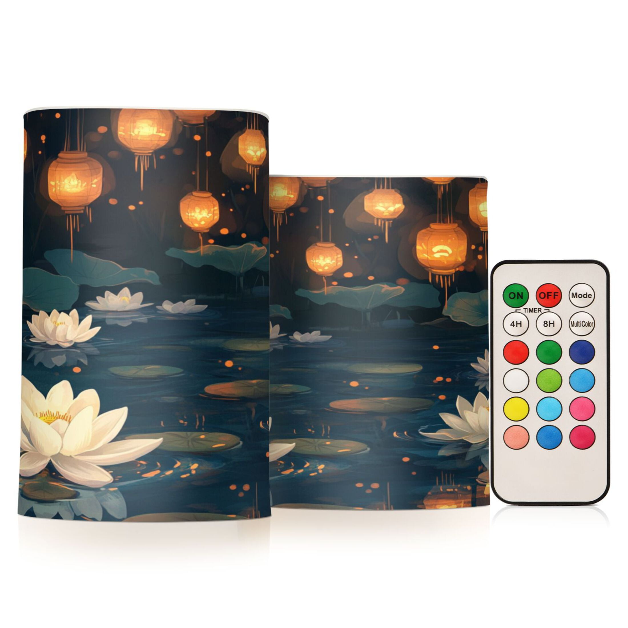 WOBOGO Size Combo Candle Flickering Flameless with Remote Control and ...