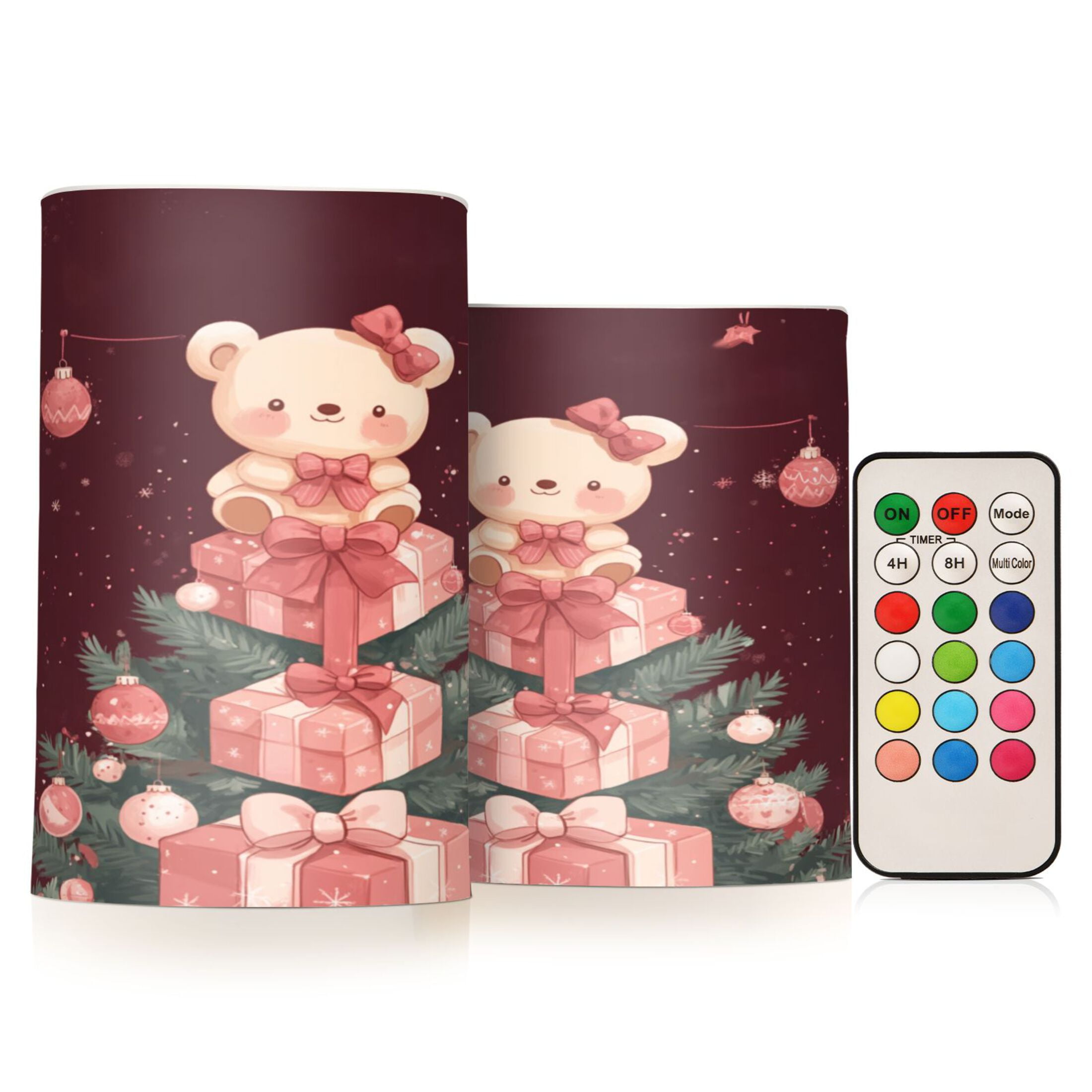 WOBOGO Size Combo Candle Flickering Flameless with Remote Control and ...