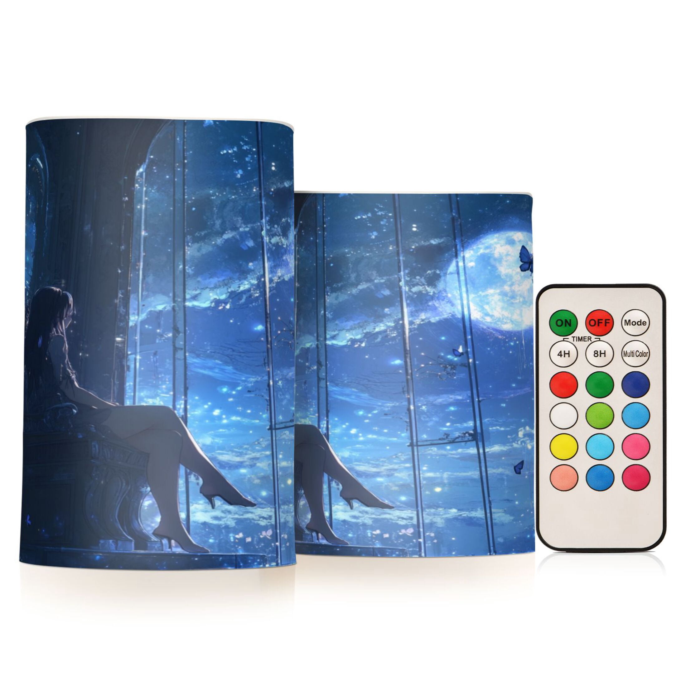 WOBOGO Size Combo Candle Flickering Flameless with Remote Control and ...