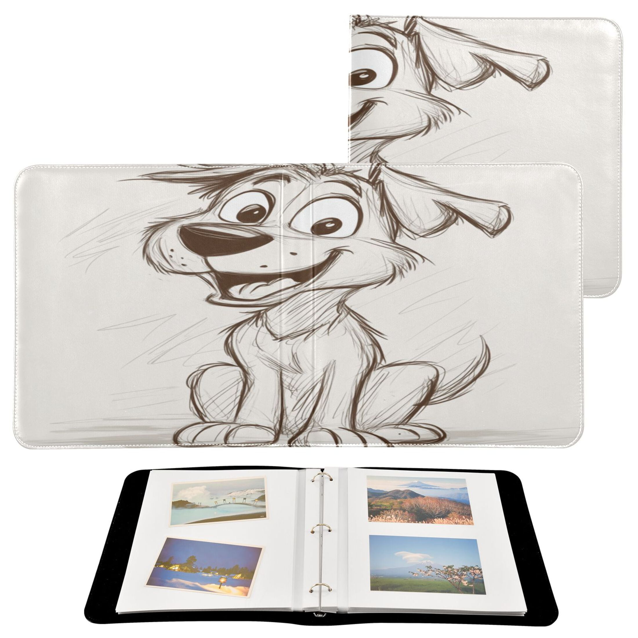 WOBOGO Sketch Of A Dog Photo Albums 20 pages large capacity DIY self ...