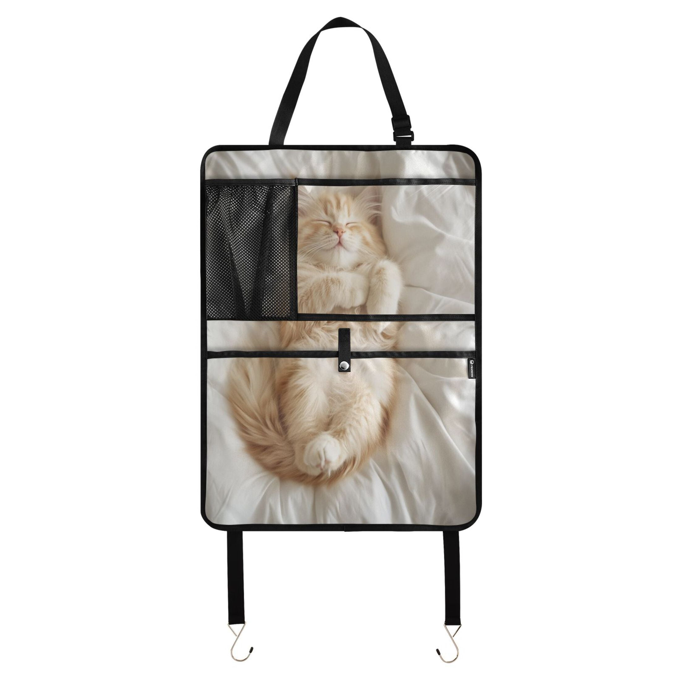 WOBOGO Sleeping Cat Backseat Car Organizer Footed Universal Car with ...