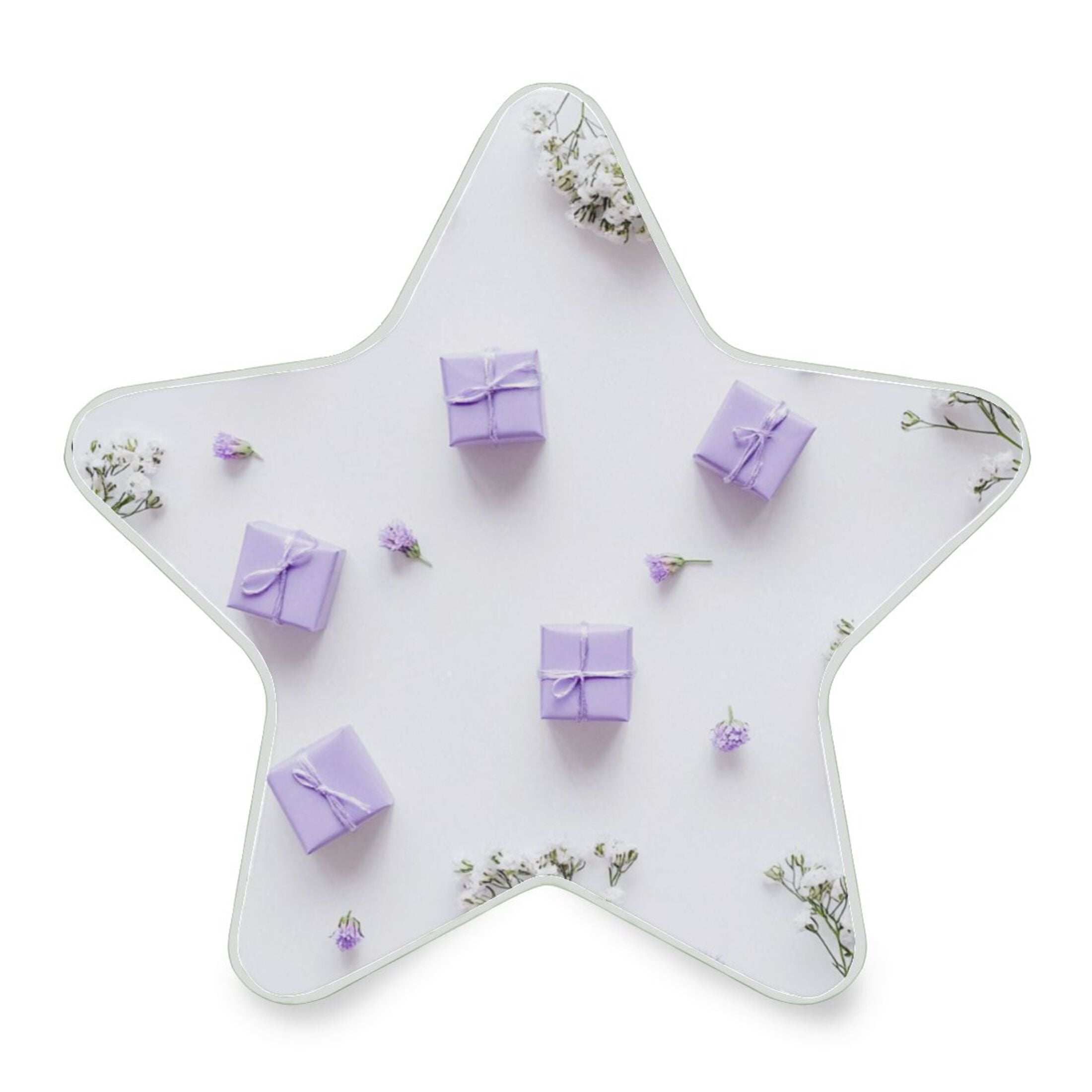 WOBOGO Small Purple Gift Boxes LED Star Night Light 0.2 Watt Wall Plug ...