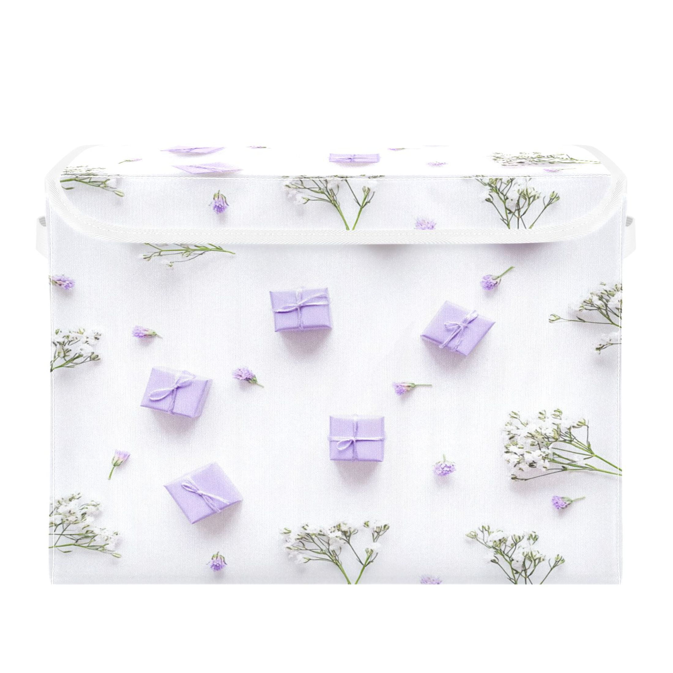 WOBOGO Small Purple Gift Boxes Large Collapsible Storage Box Flip Lid ...