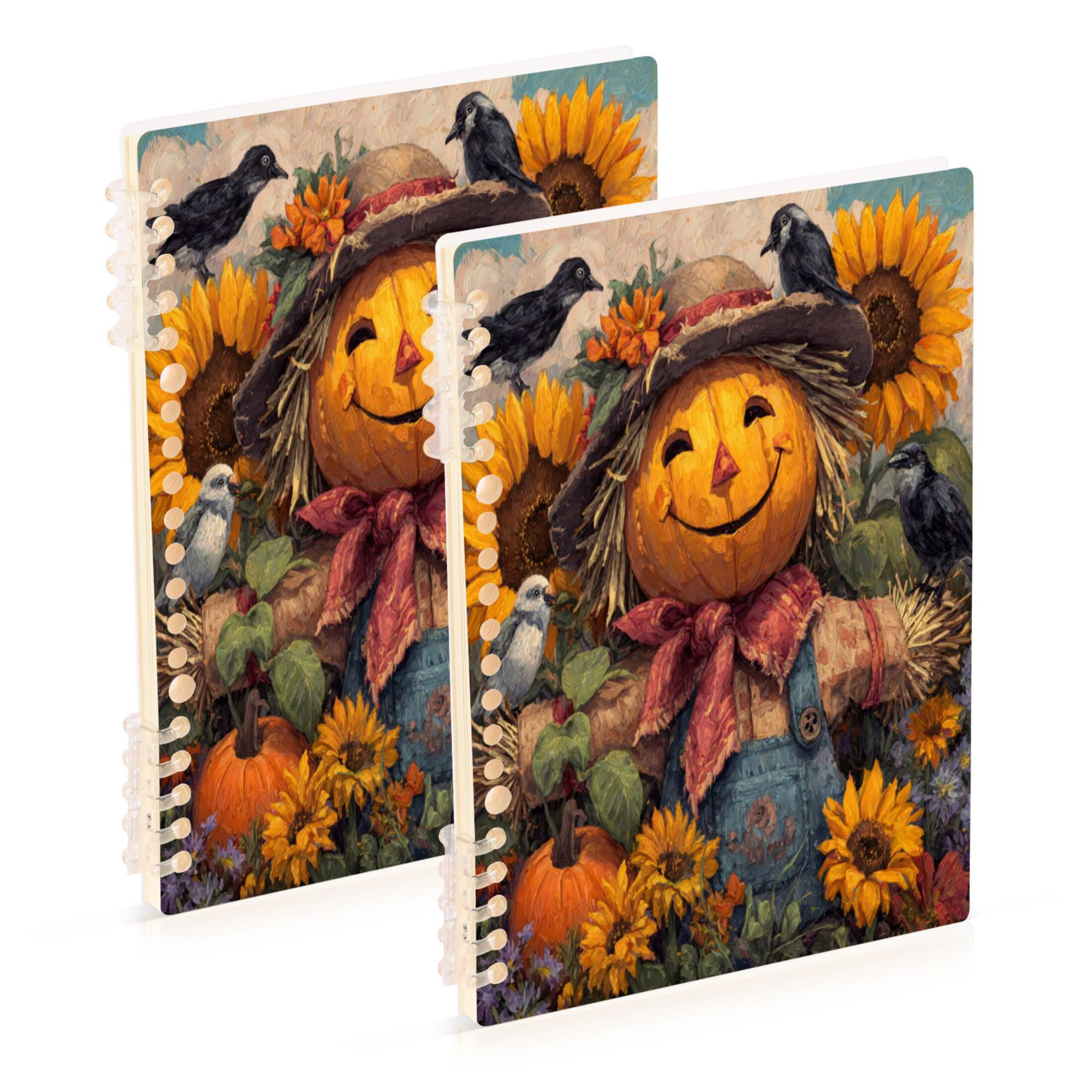 WOBOGO Smiling Scarecrow Notebook College Horizontal Grid Paper Ink ...