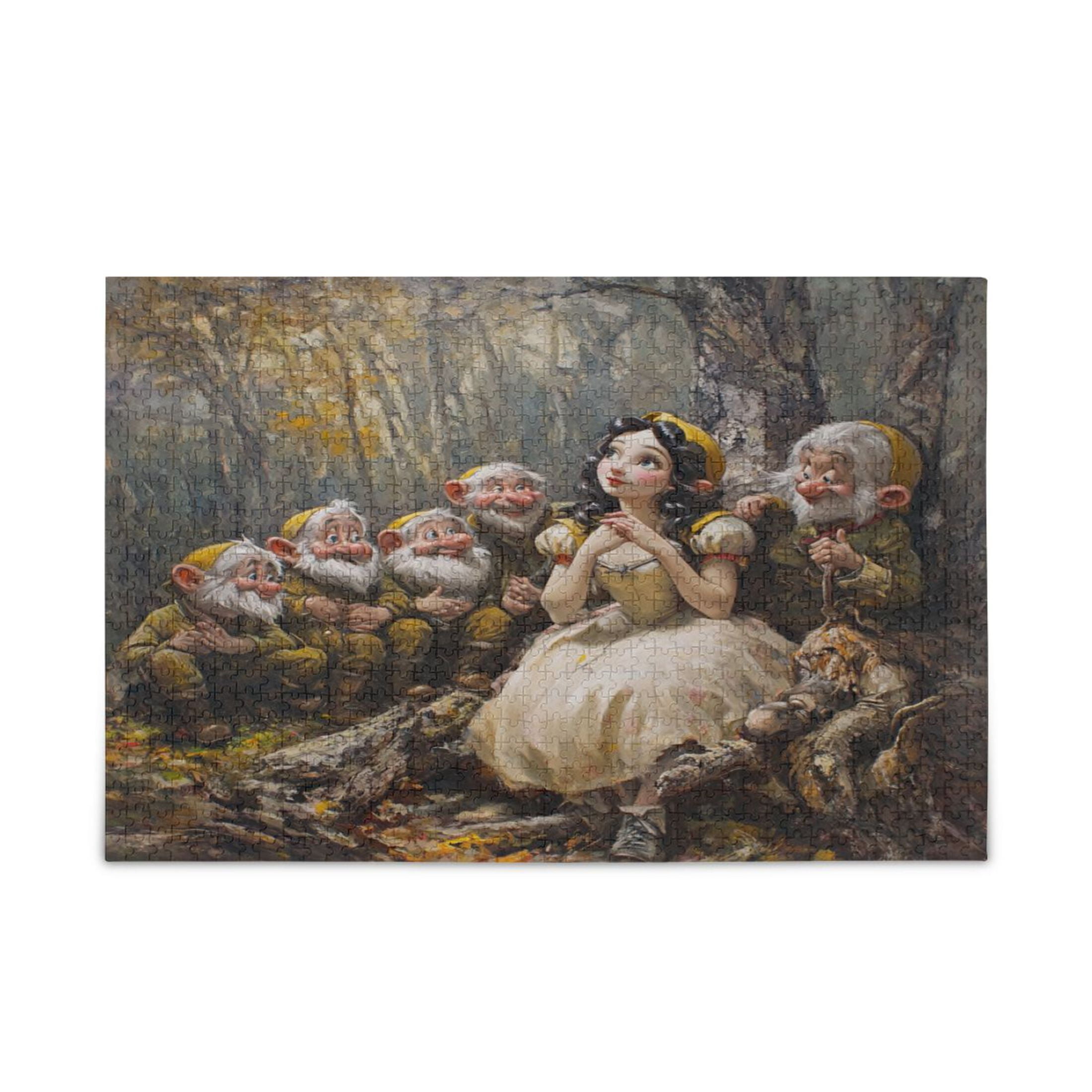 WOBOGO Snow White and The Dwarfs Puzzle Challenge 1000 Piece Jigsaw ...