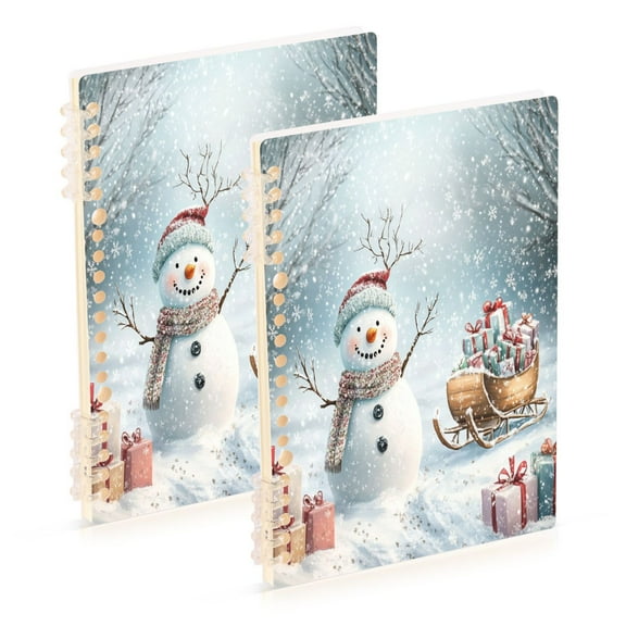 Christmas Windowsill Notebook College Horizontal Grid Paper Ink Spill ...