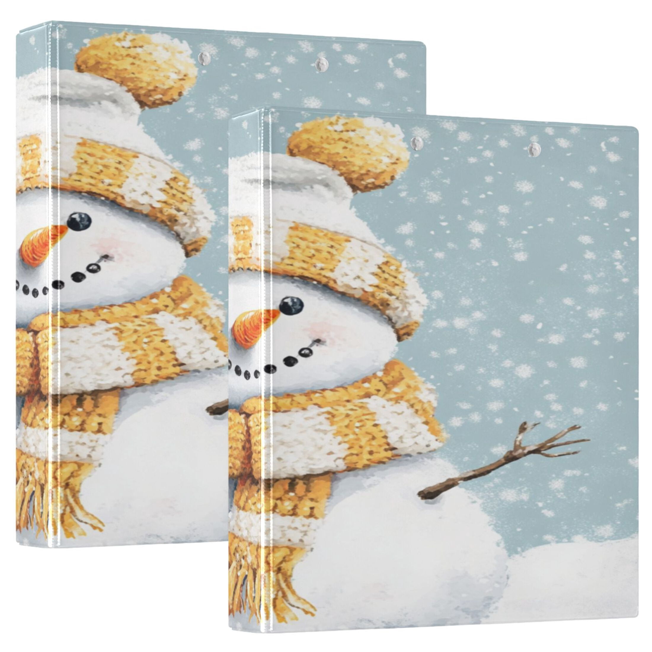 WOBOGO Snowman Wearing A Yellow and White Scarf File Folders Extra ...