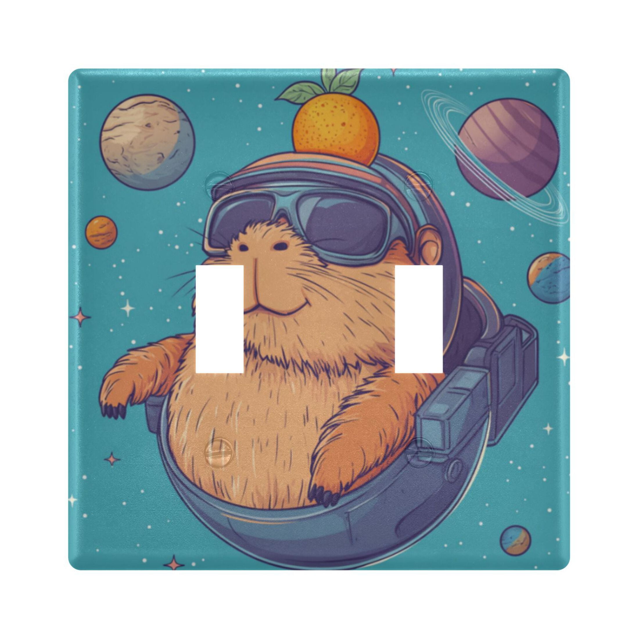WOBOGO Space Capybara 2-hole Switch Plates PC Flame Retardant Plastic ...