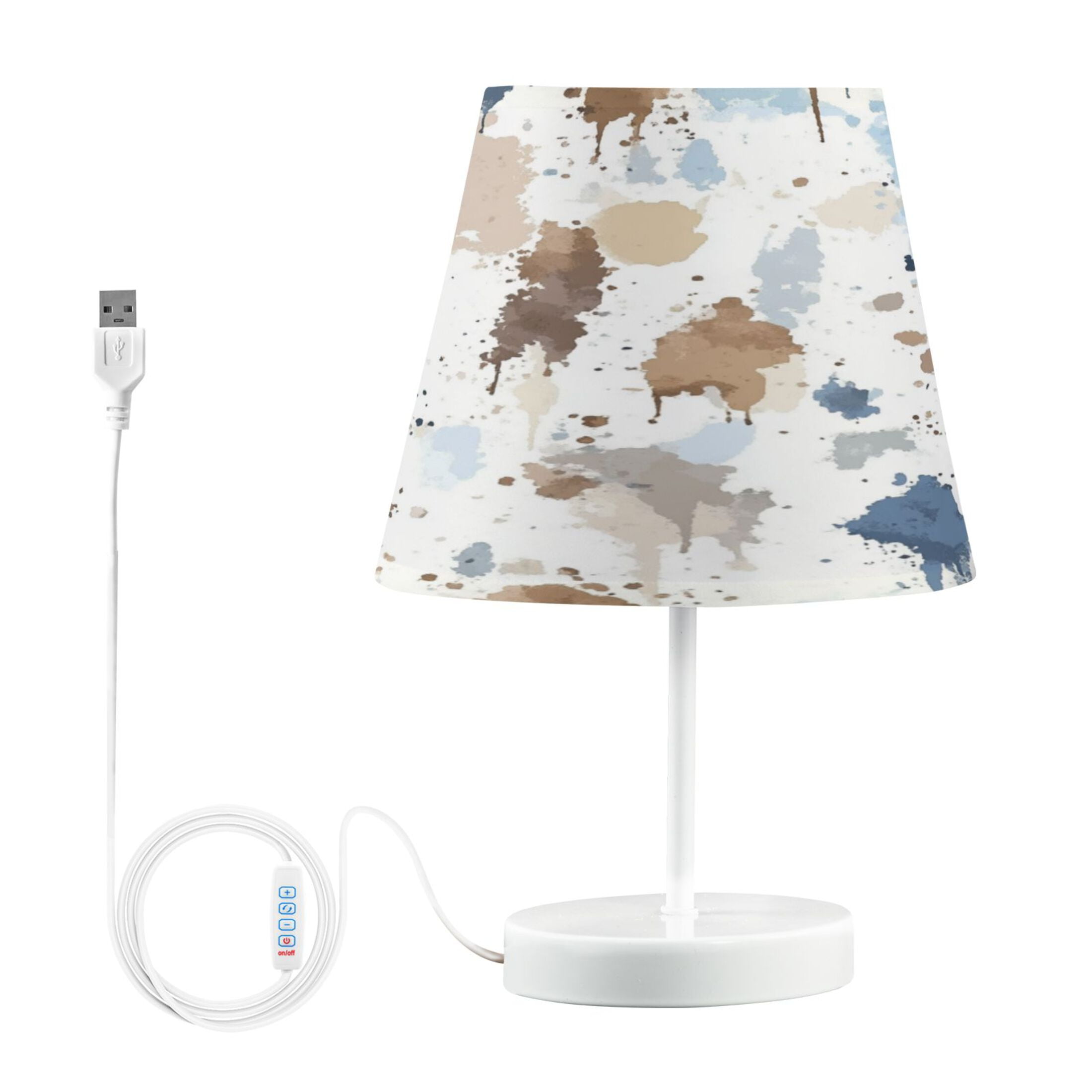 WOBOGO Sprinkle Watercolor Table Lamps Bedroom 3-Speed Dimmable Farm ...