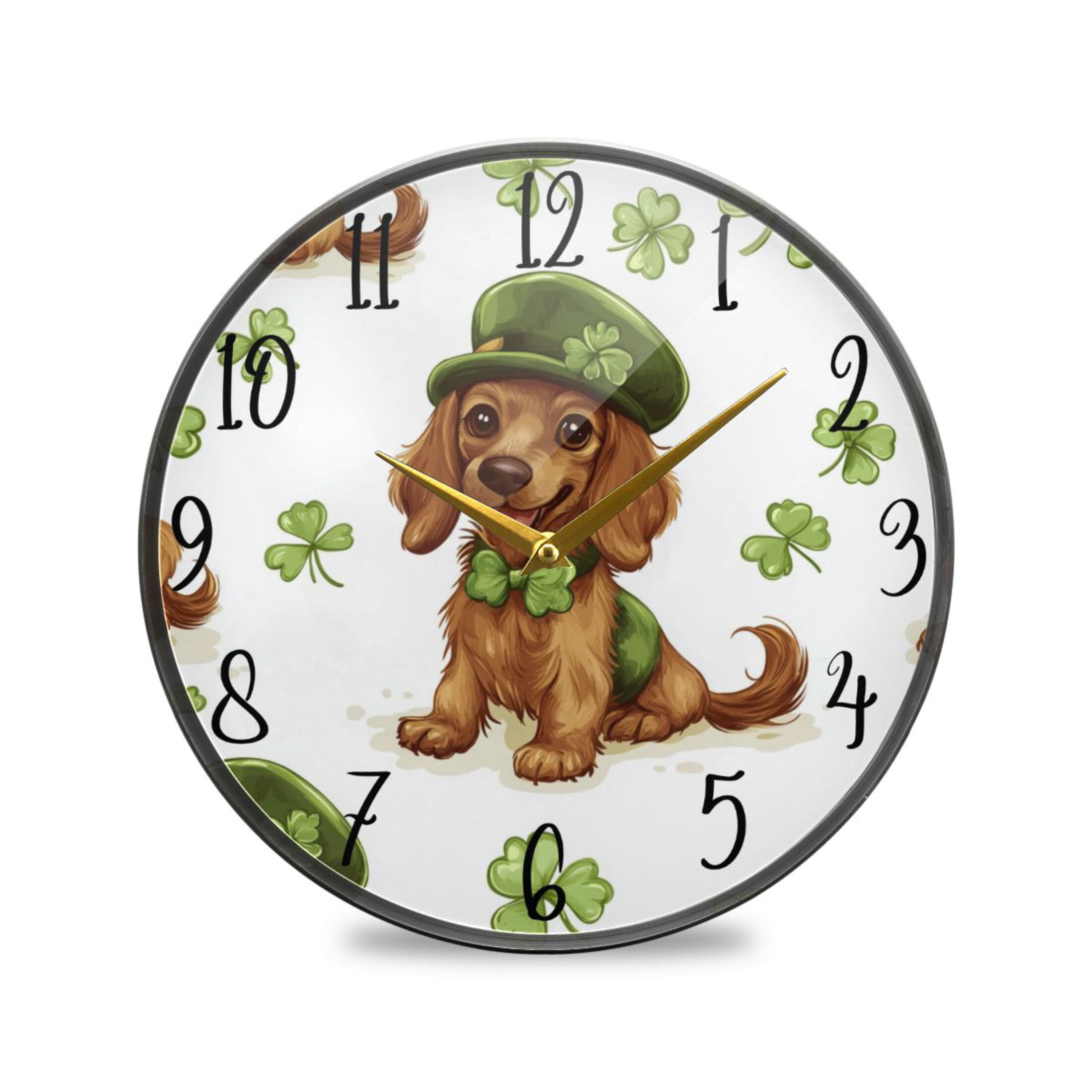 WOBOGO St Patricks Dachshund in A Shamrock Hat Pattern Acrylic Wall ...