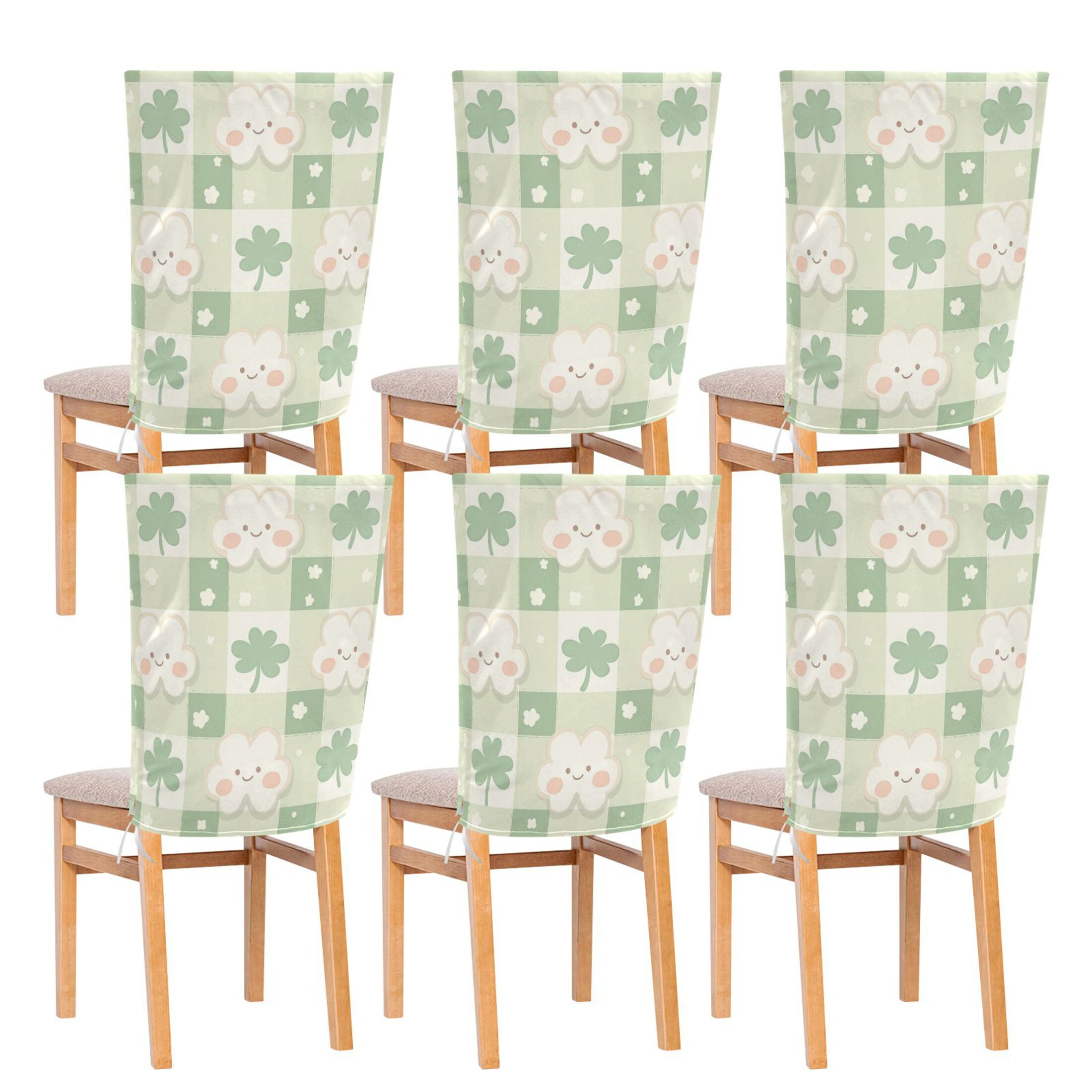 WOBOGO St Patricks Day Clouds Dining Room Chair Covers 6 Pieces Super ...