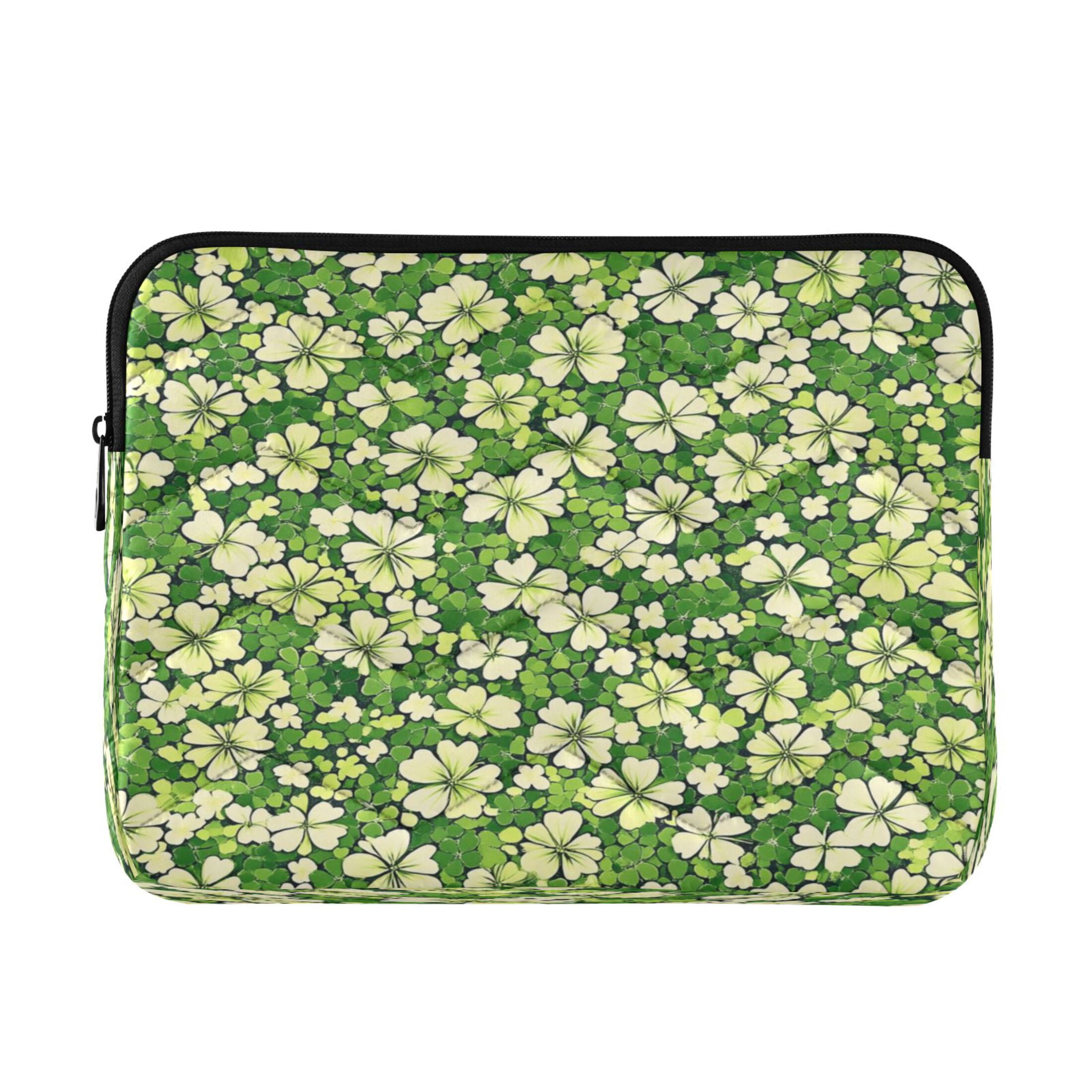 WOBOGO St Patricks Seamlessly Repeating Clover Laptop Sleeve 13.4 inch ...