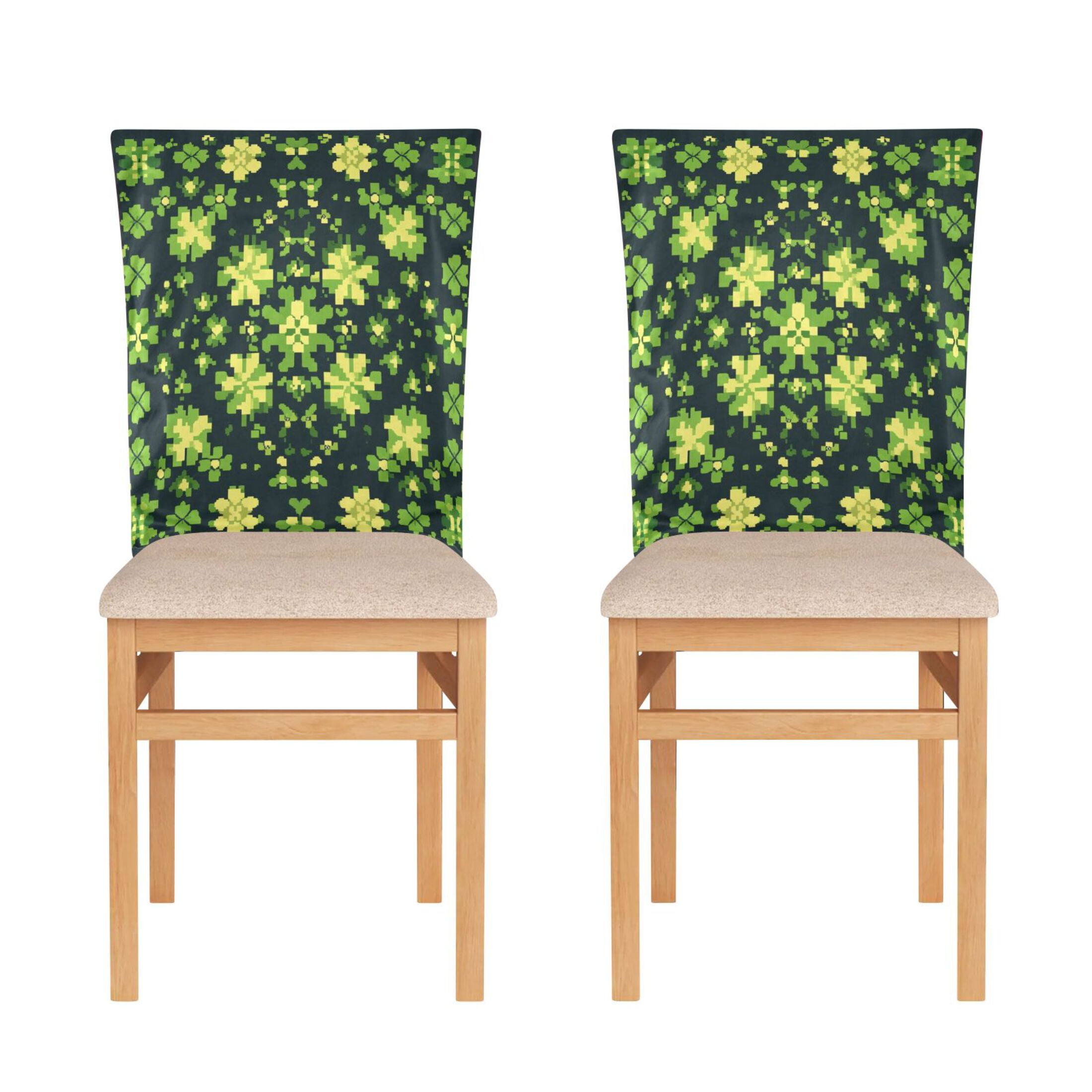 WOBOGO St Patricks Vintage Clover Dining Room Chair Covers 2 Pieces ...