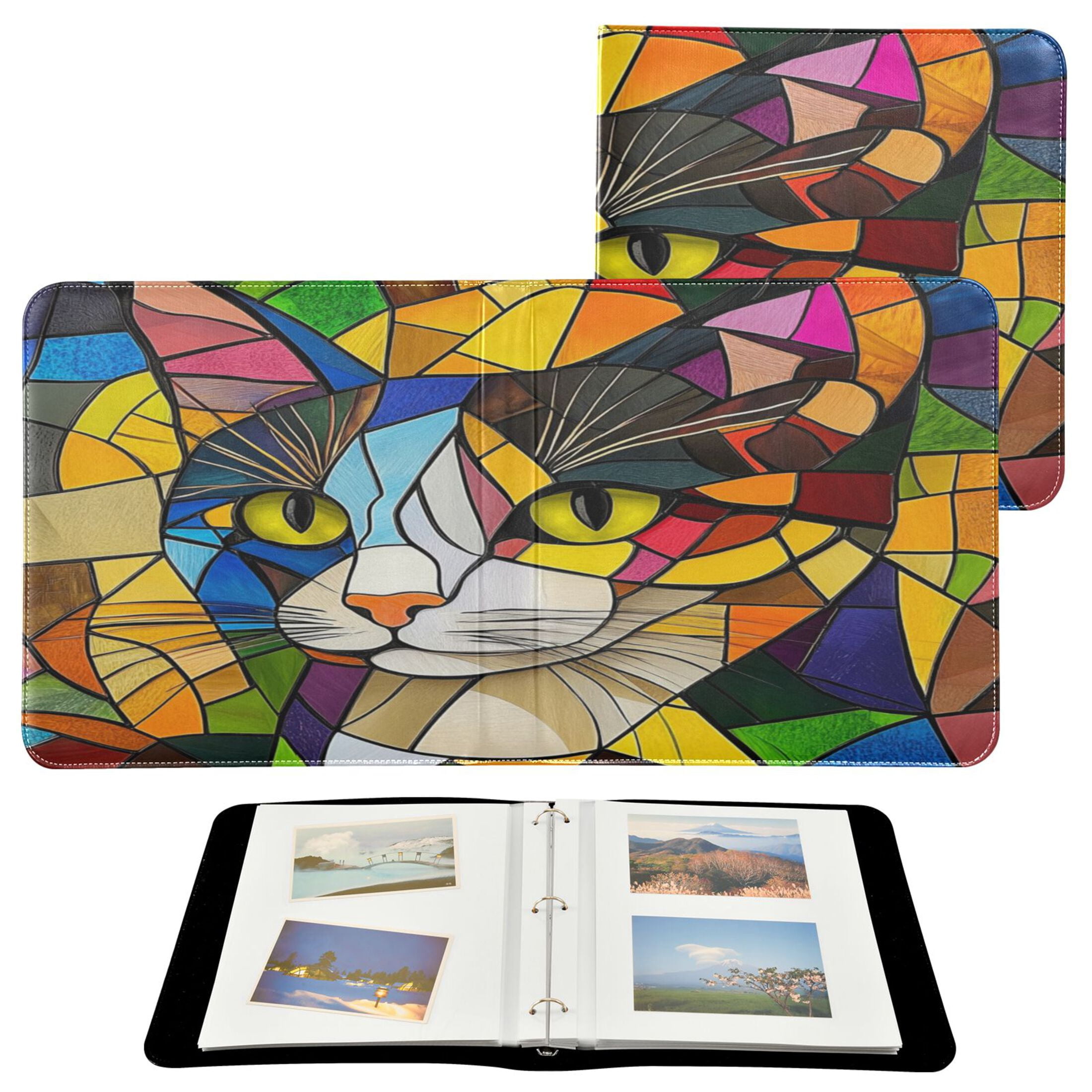 WOBOGO Stained Glass Civet Photo Albums 20 Pages Large Capacity DIY ...