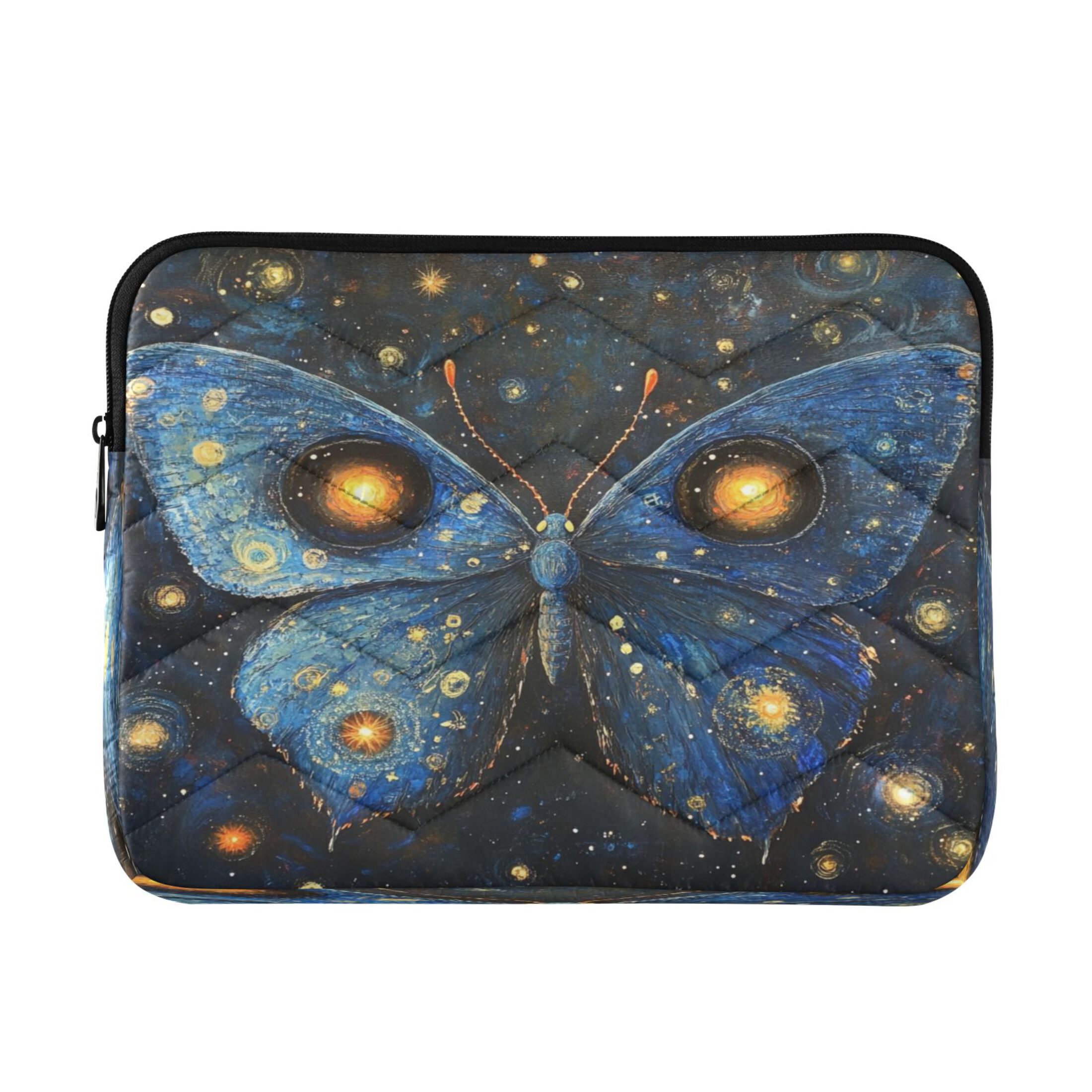 WOBOGO Star Blue Butterfly Laptop Sleeve 13.4 inch Lightweight Zipper ...