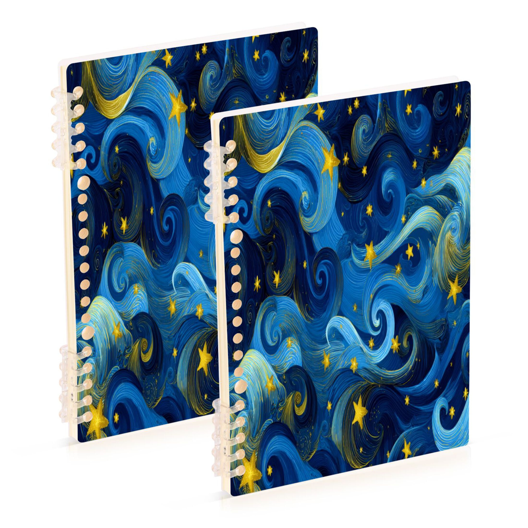 WOBOGO Star Cloud Night Sky Notebook College Horizontal Grid Paper Ink ...