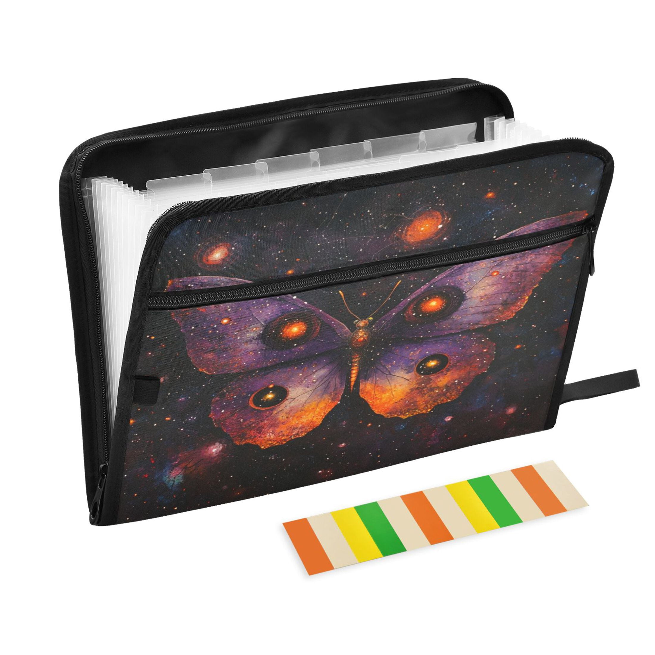 WOBOGO Star Purple Butterfly Expanding File Folder Letter Size ...