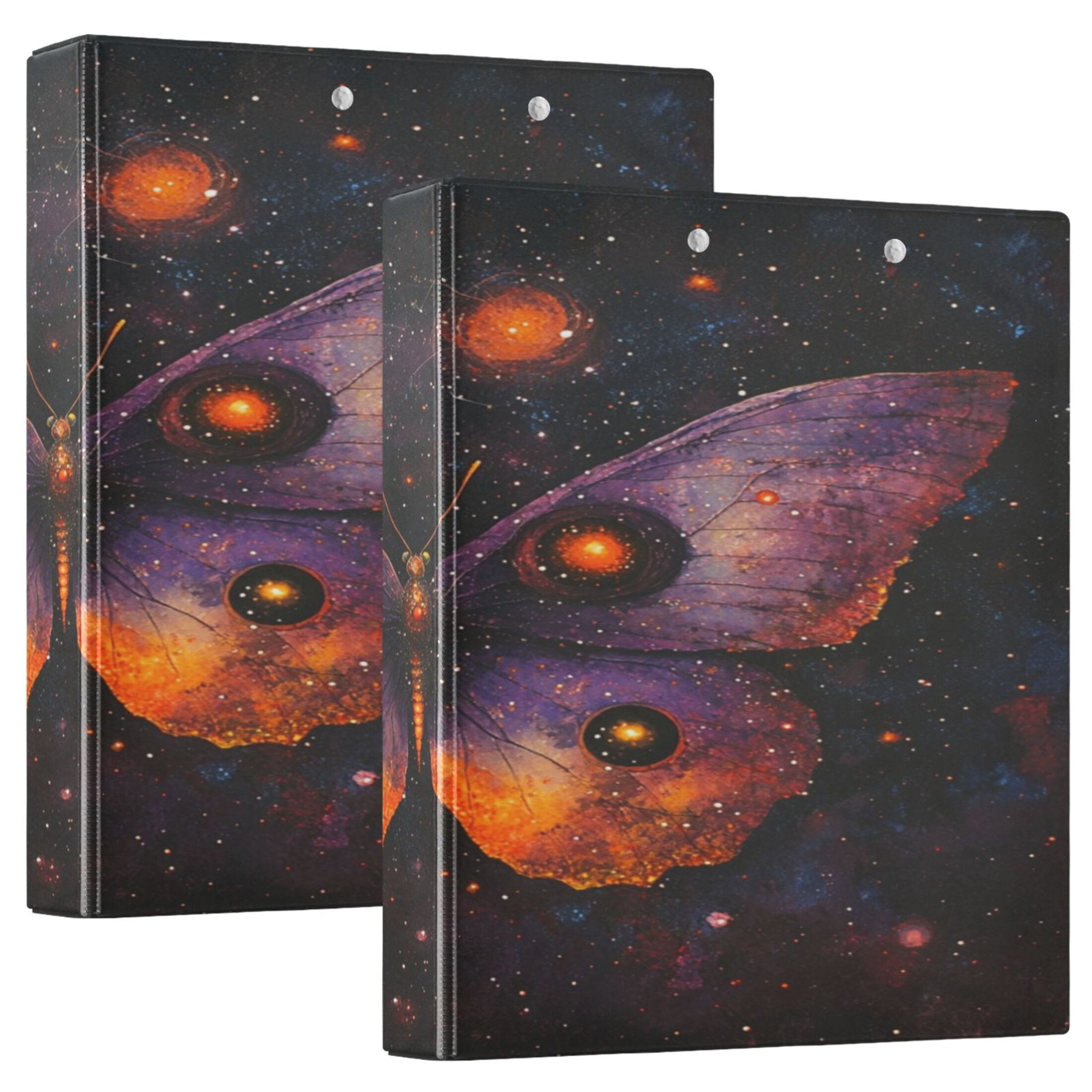 WOBOGO Star Purple Butterfly File Folders Extra Large Capacity to Hold ...