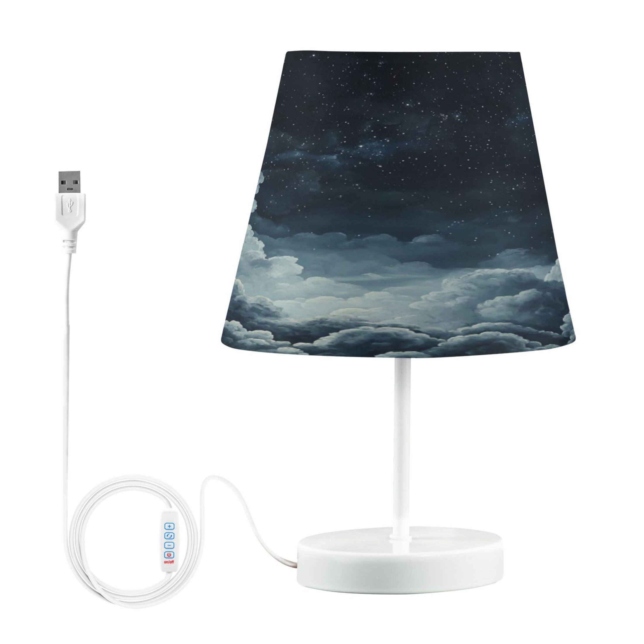 WOBOGO Starry Night Sky Picture Table Lamps Bedroom 3-Speed Dimmable ...