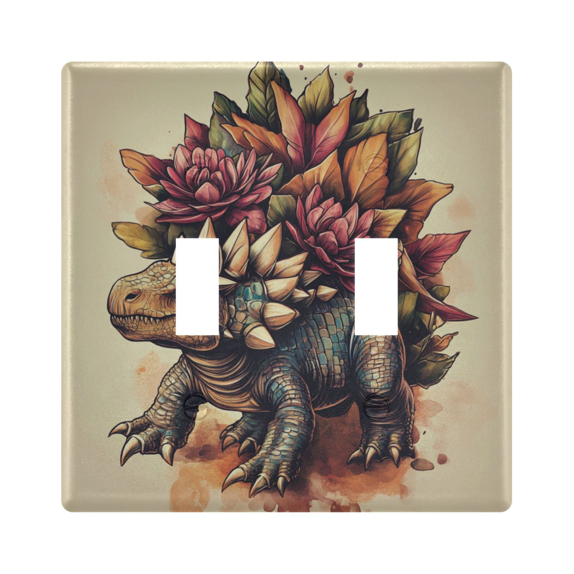 WOBOGO Stegosaurus Illustration in Realistic Style 2-hole Switch Plates ...