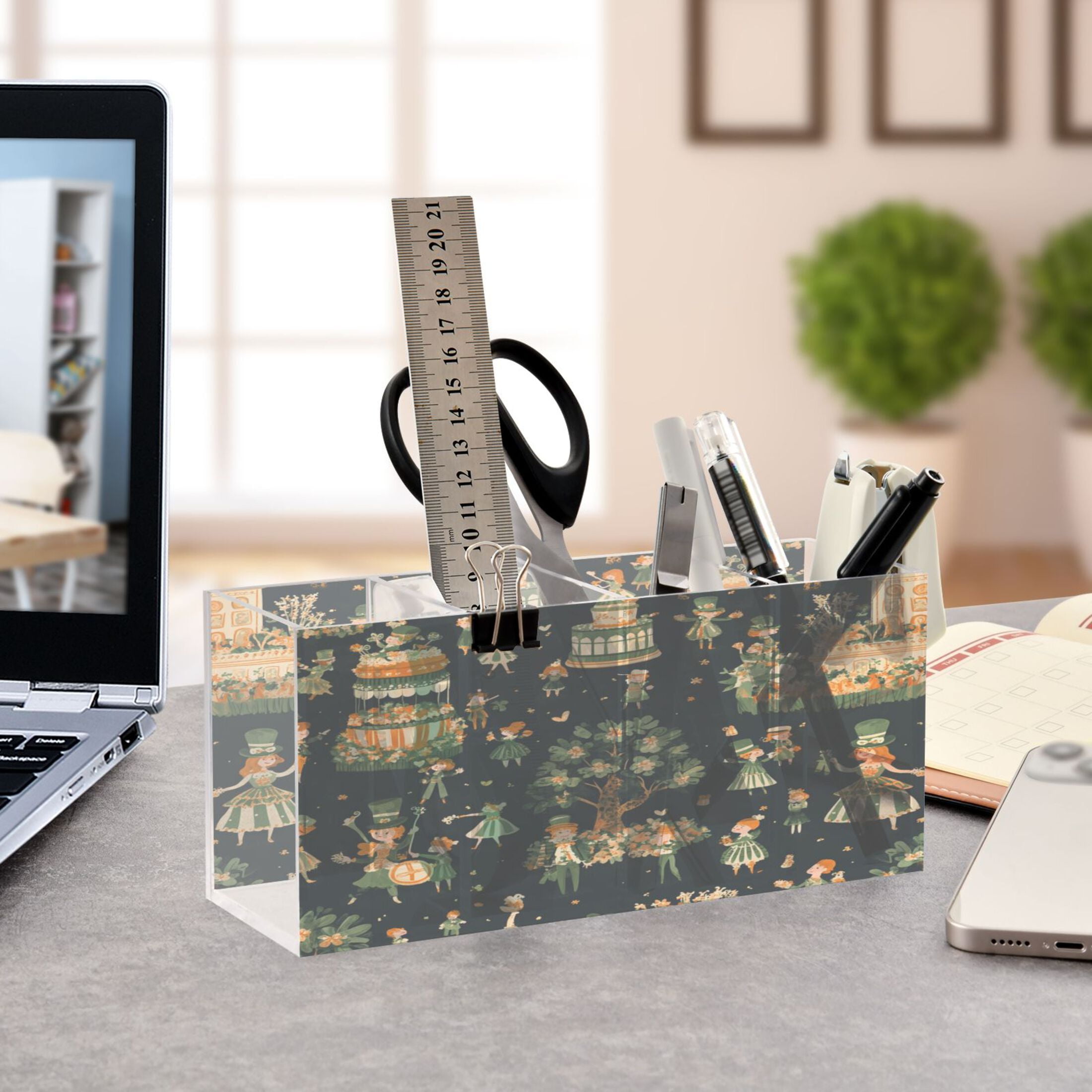 WOBOGO Stpatricks Day Celebration Picture Acrylic Pen Holder 4 ...