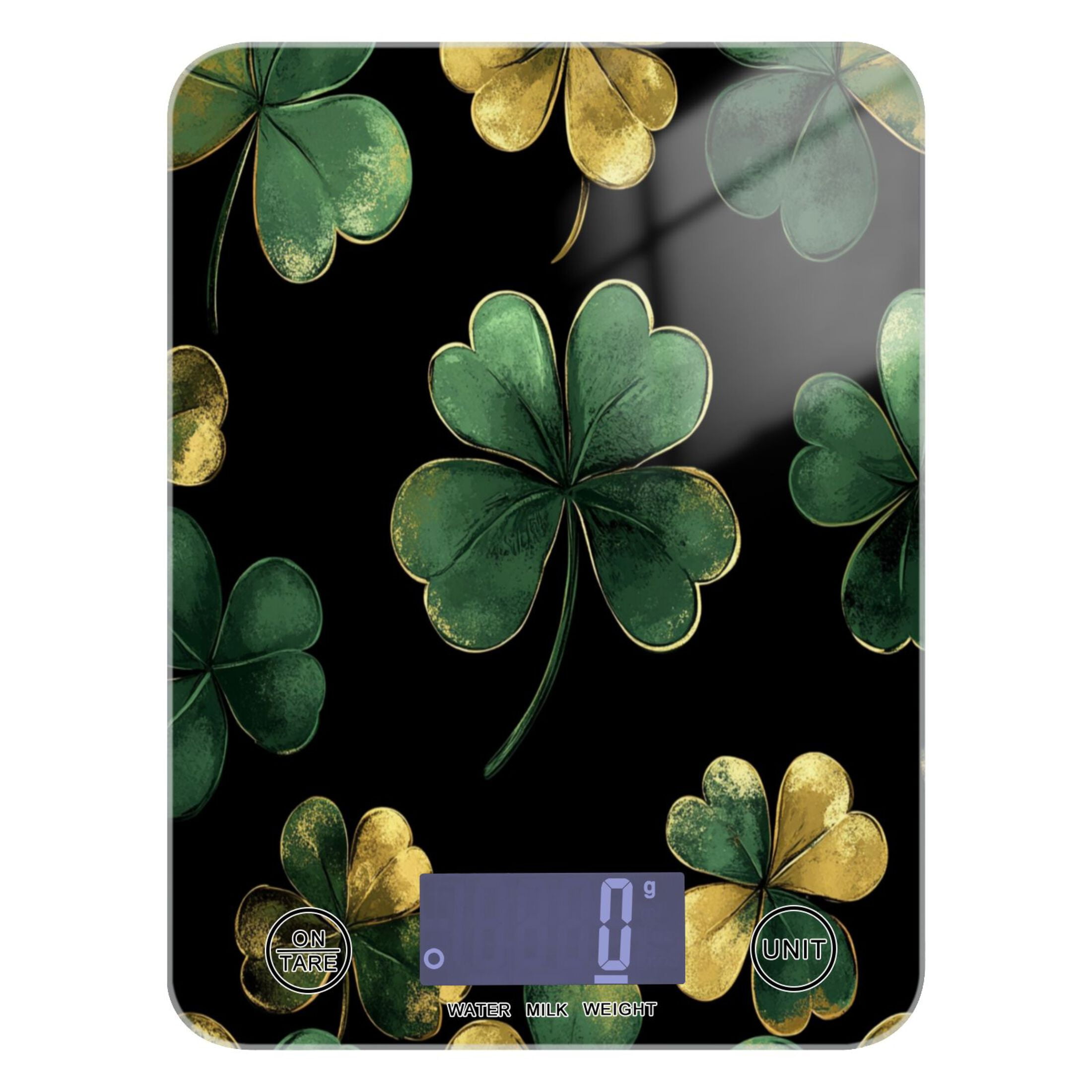 WOBOGO Stpatricks Day Four Leaf Clover Kitchen Scale Digital Gram and ...