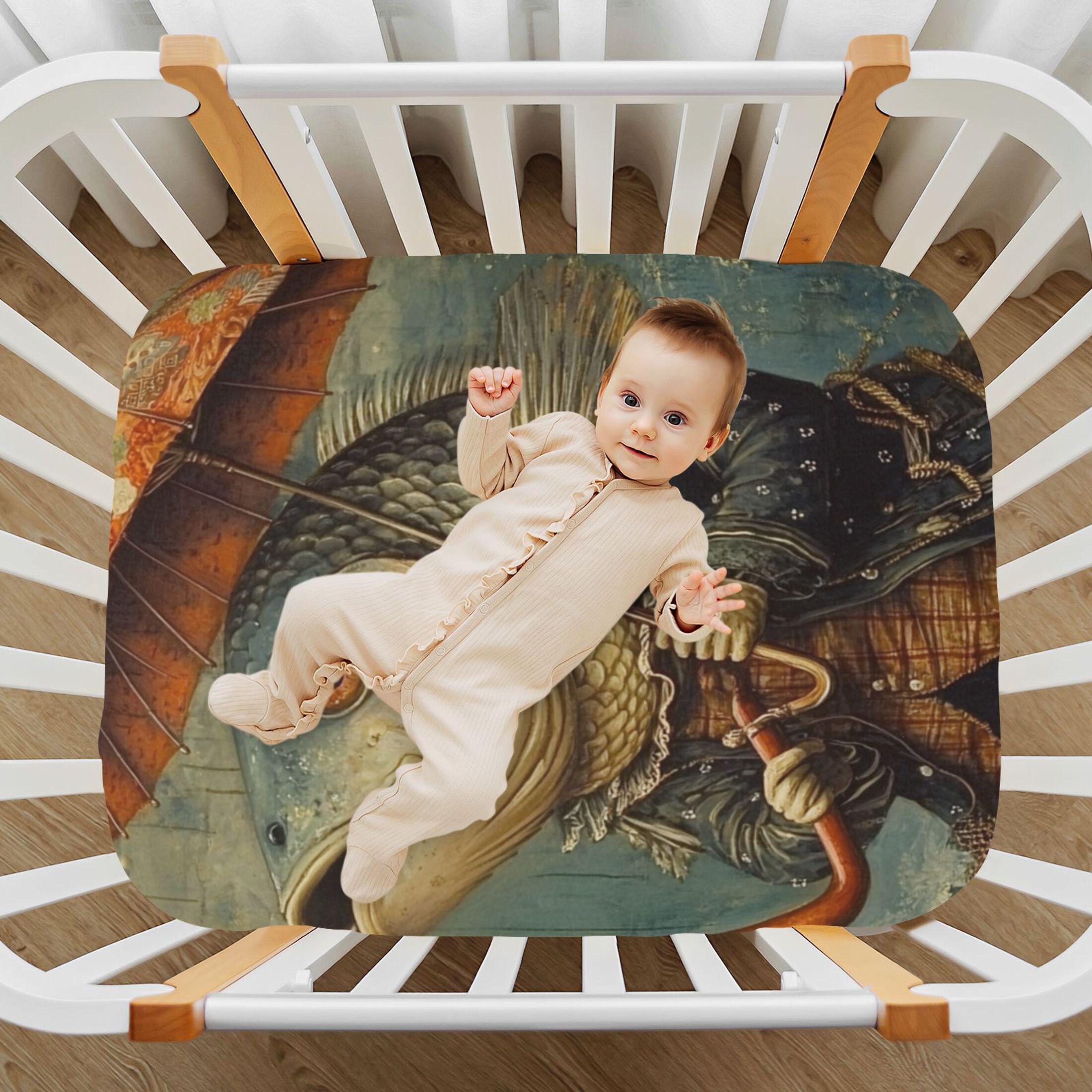 WOBOGO Strange Fish Baby Crib Sheets Super Soft Microfiber Playard ...