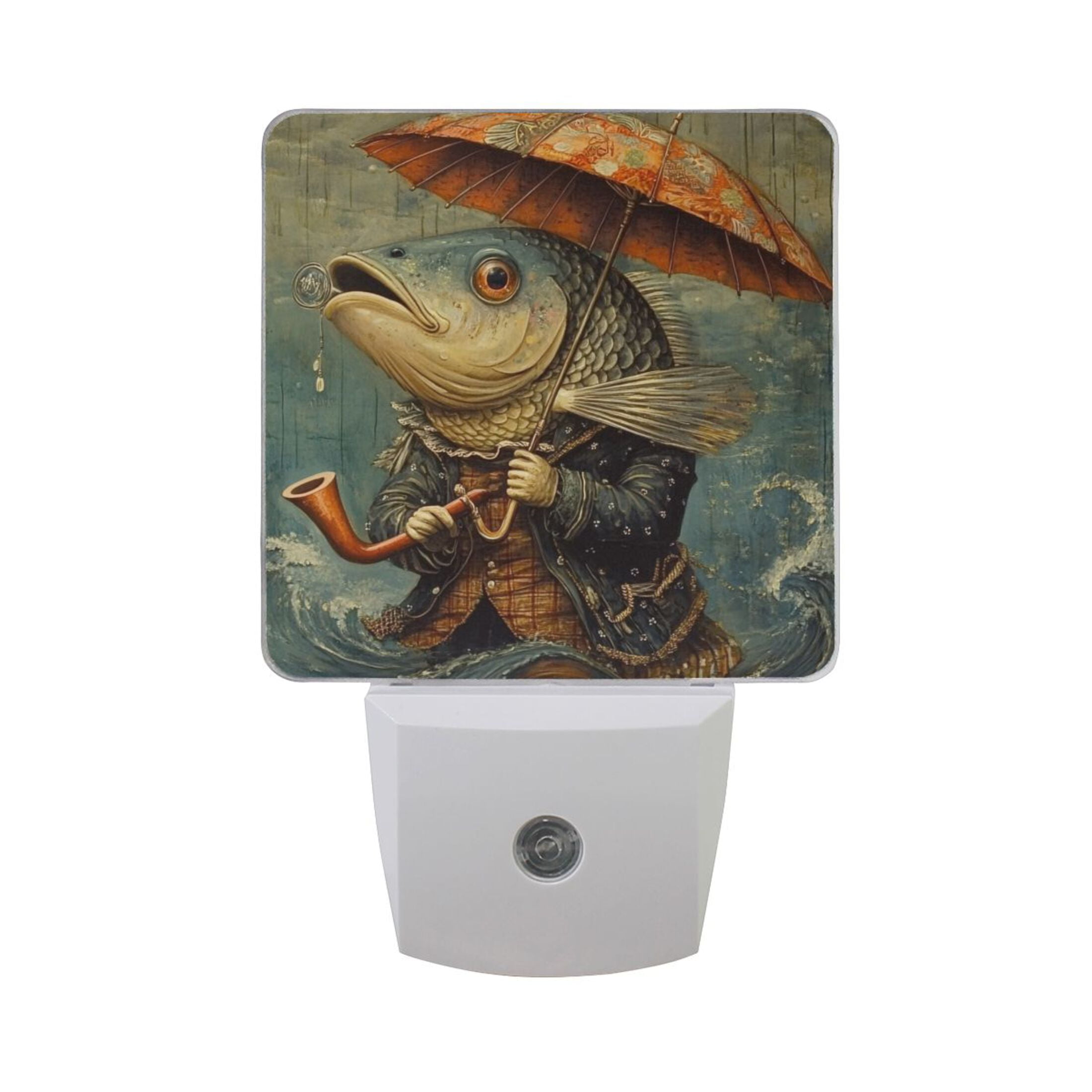 WOBOGO Strange Fish LED Night Light 2 Pcs Set 0.5 Watt Wall Plug in ...